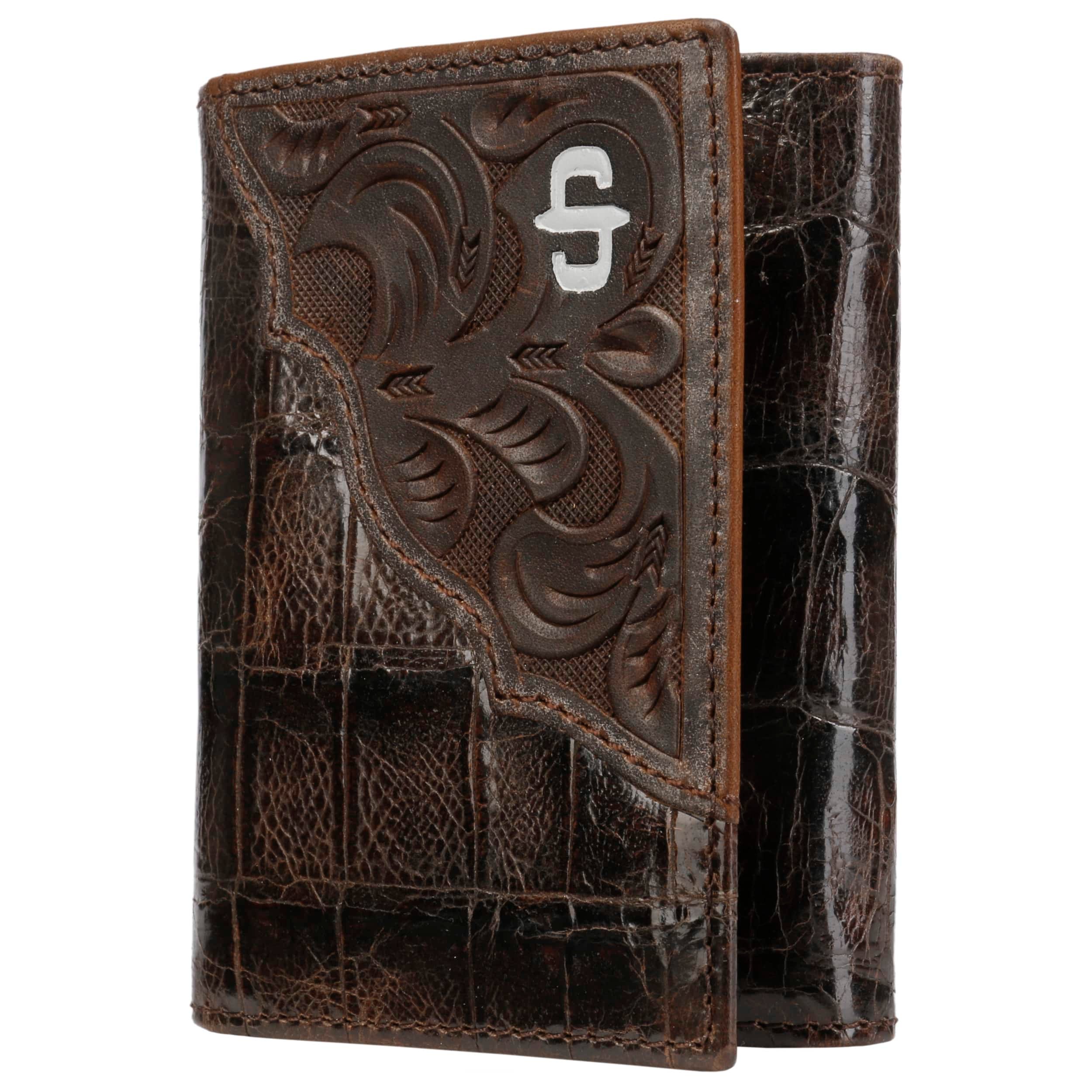 Croco Embossed Leather Tri-fold Wallet by Stetson --> Shop Hats ...