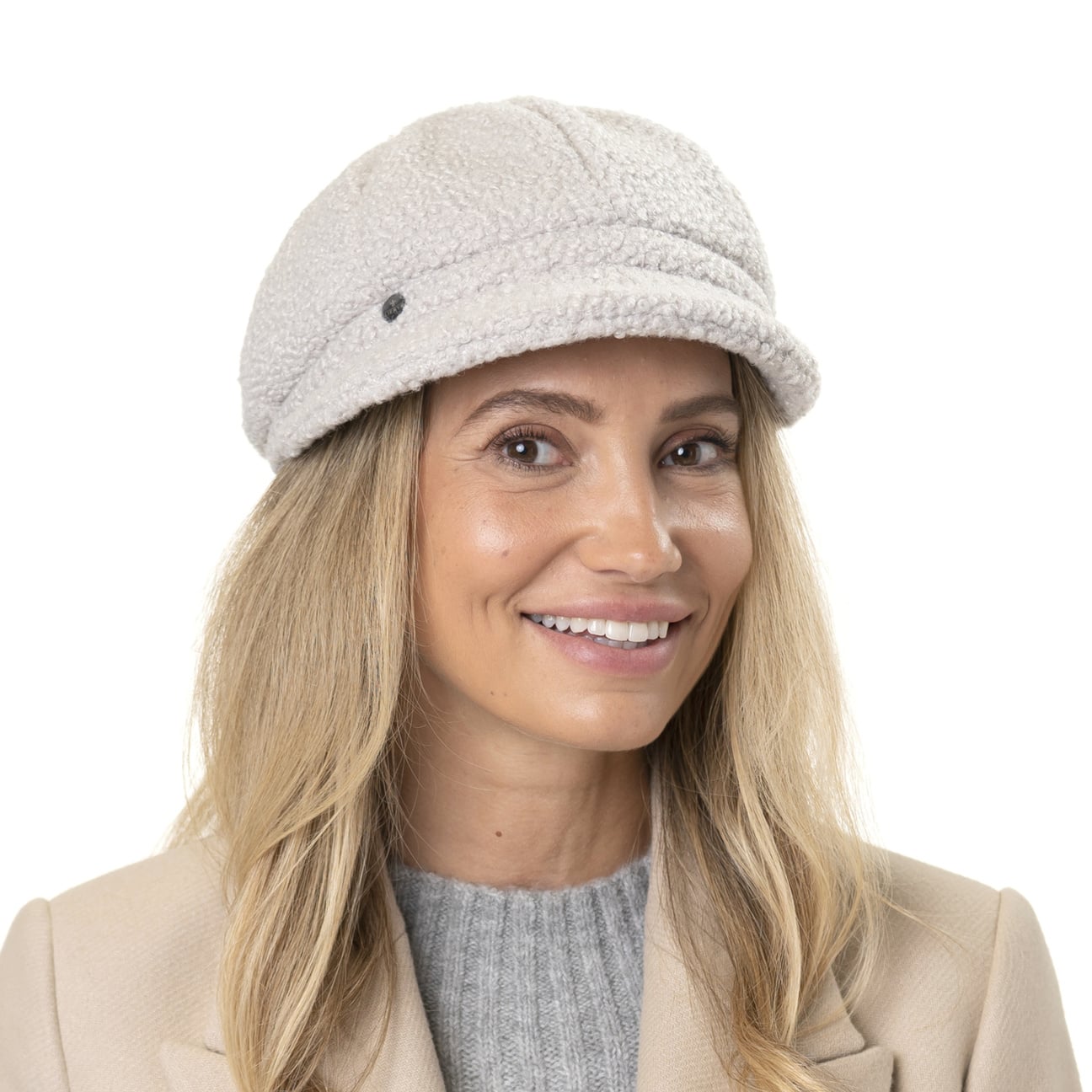 Curly Fleece Newsboy Cap by Lierys --> Shop Hats, Beanies & Caps online ...