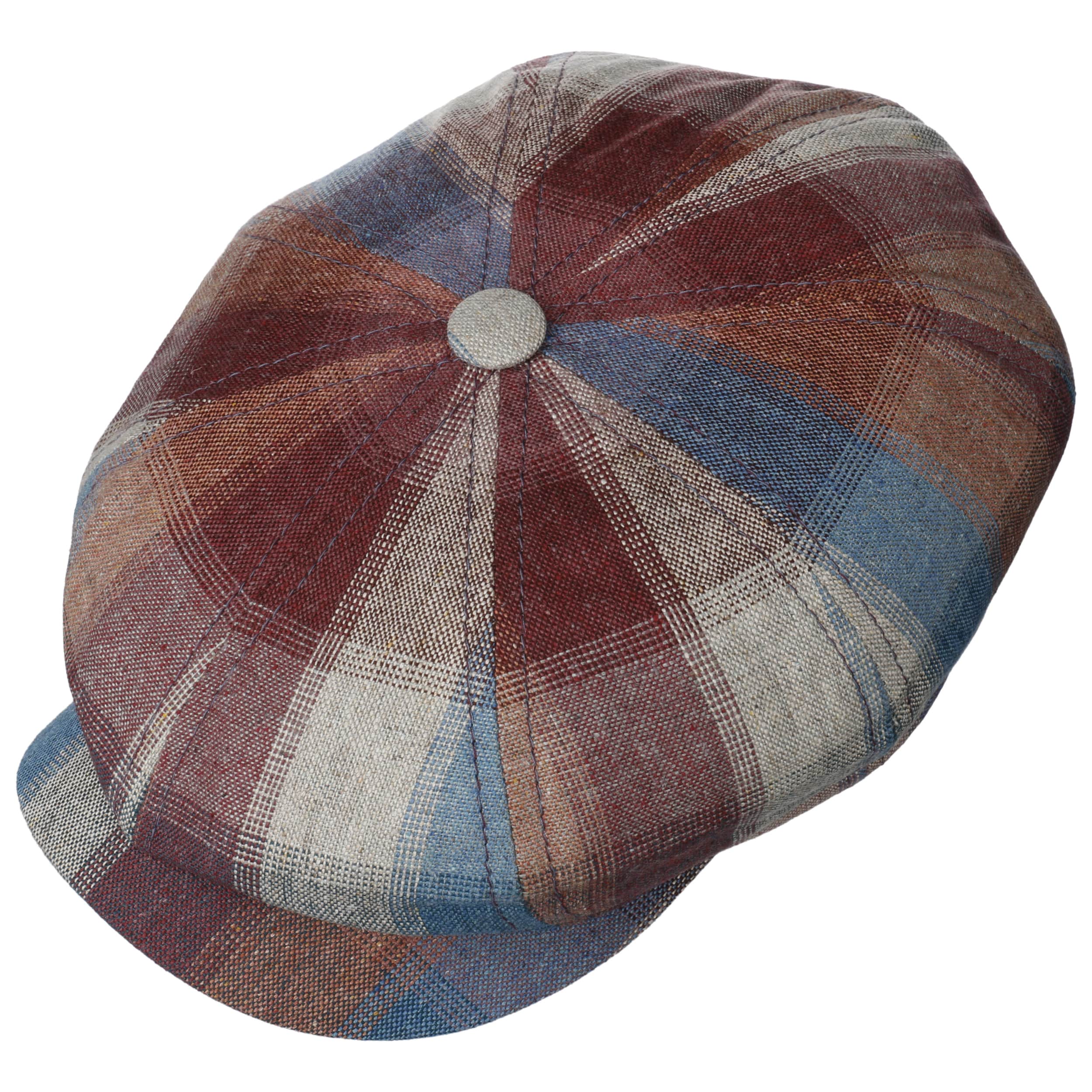 Danville 8 Panel Silk Check Flat Cap by Lierys --> Shop Hats, Beanies ...