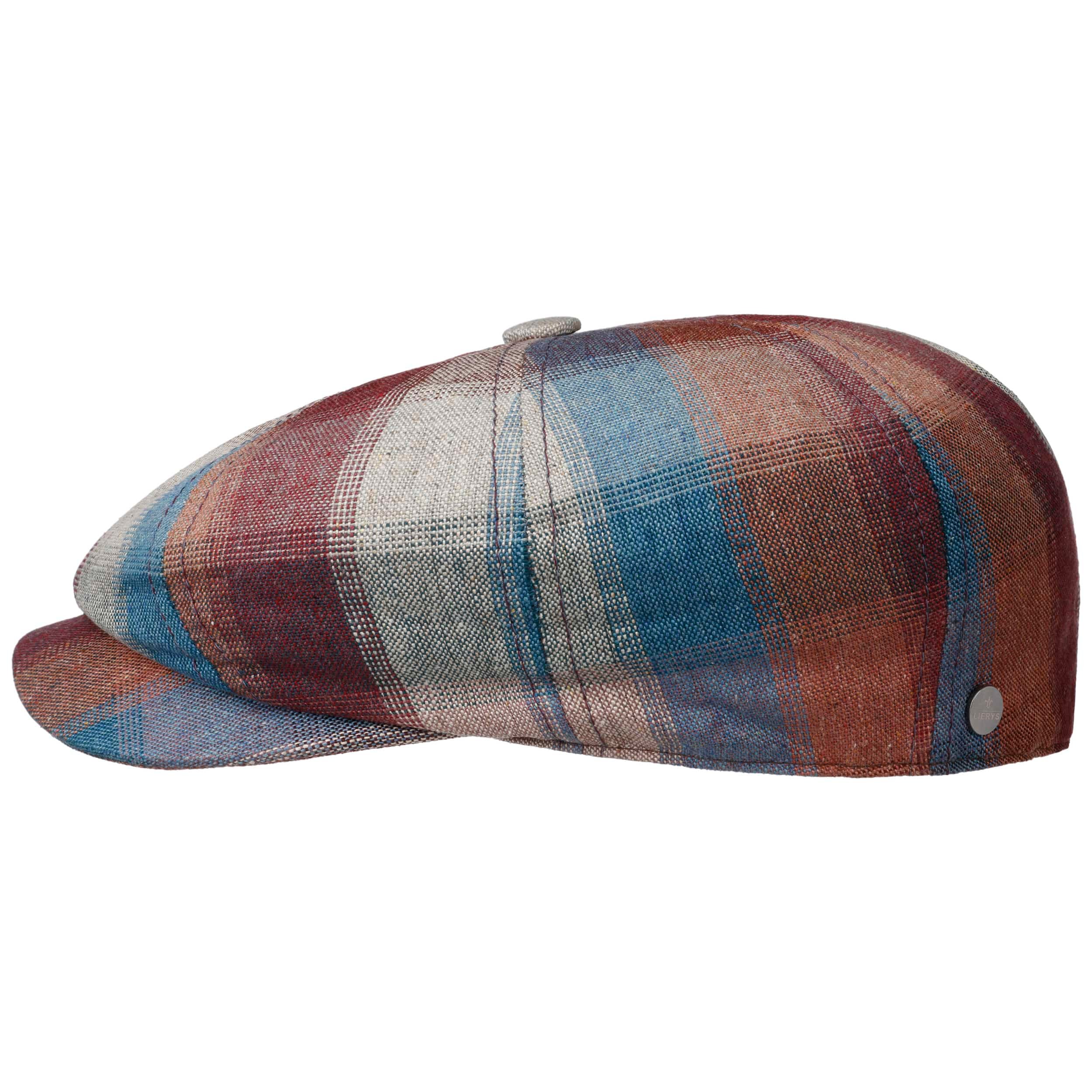 Danville 8 Panel Silk Check Flat Cap by Lierys - 83,95