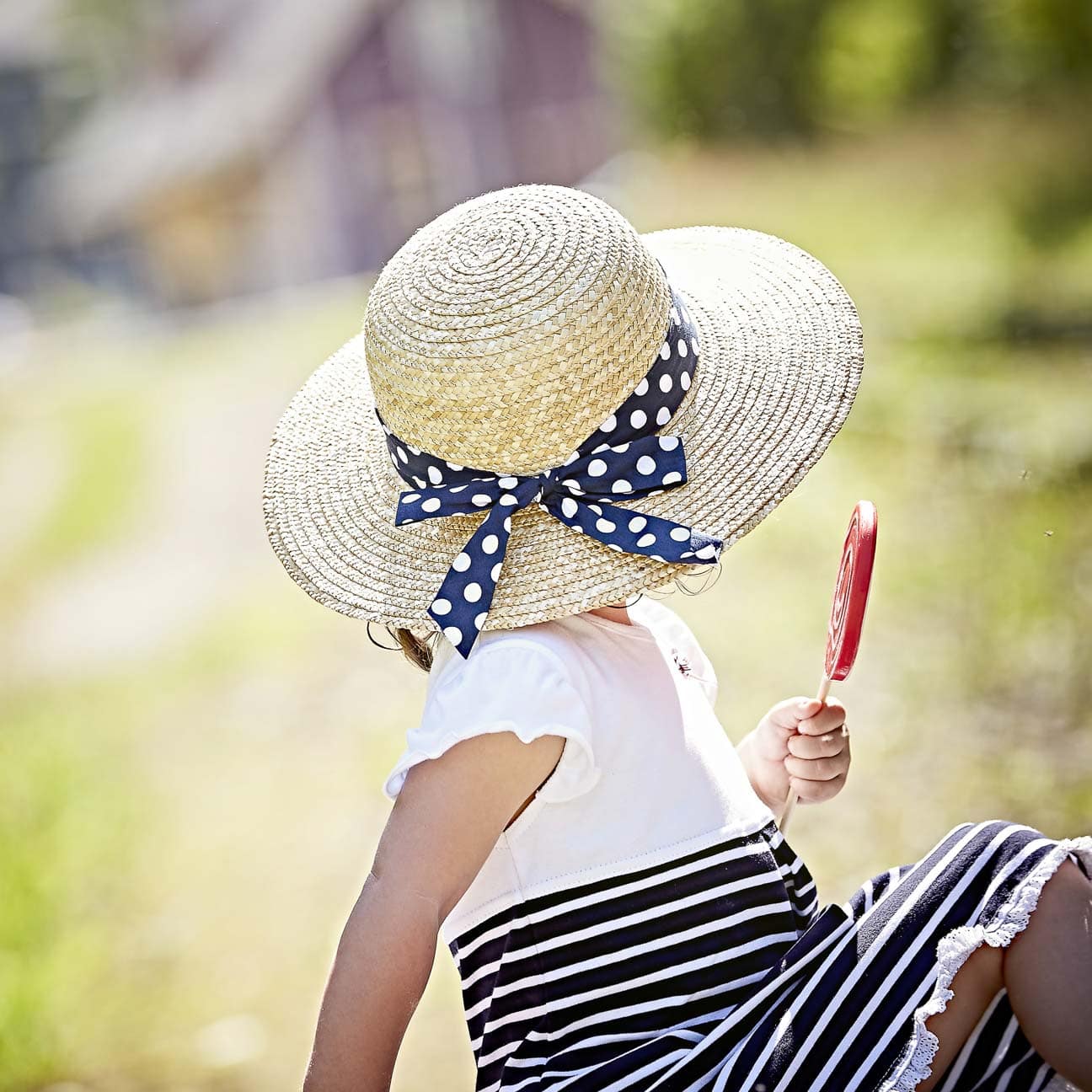 Dotted Band Girls Straw Hat by maximo --> Shop Hats, Beanies & Caps ...