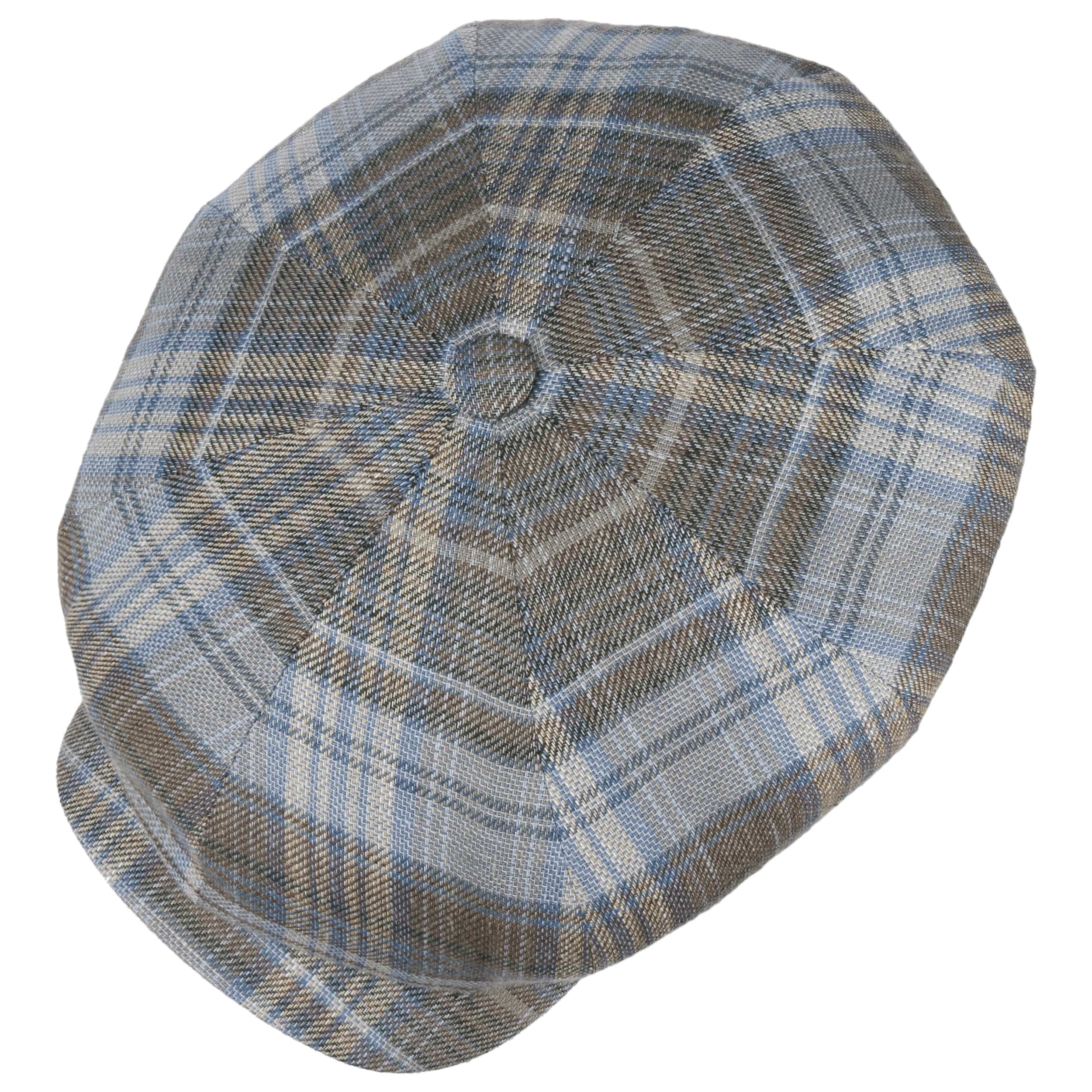 Eight Panel Cap Linen Check by Lierys - 83,95