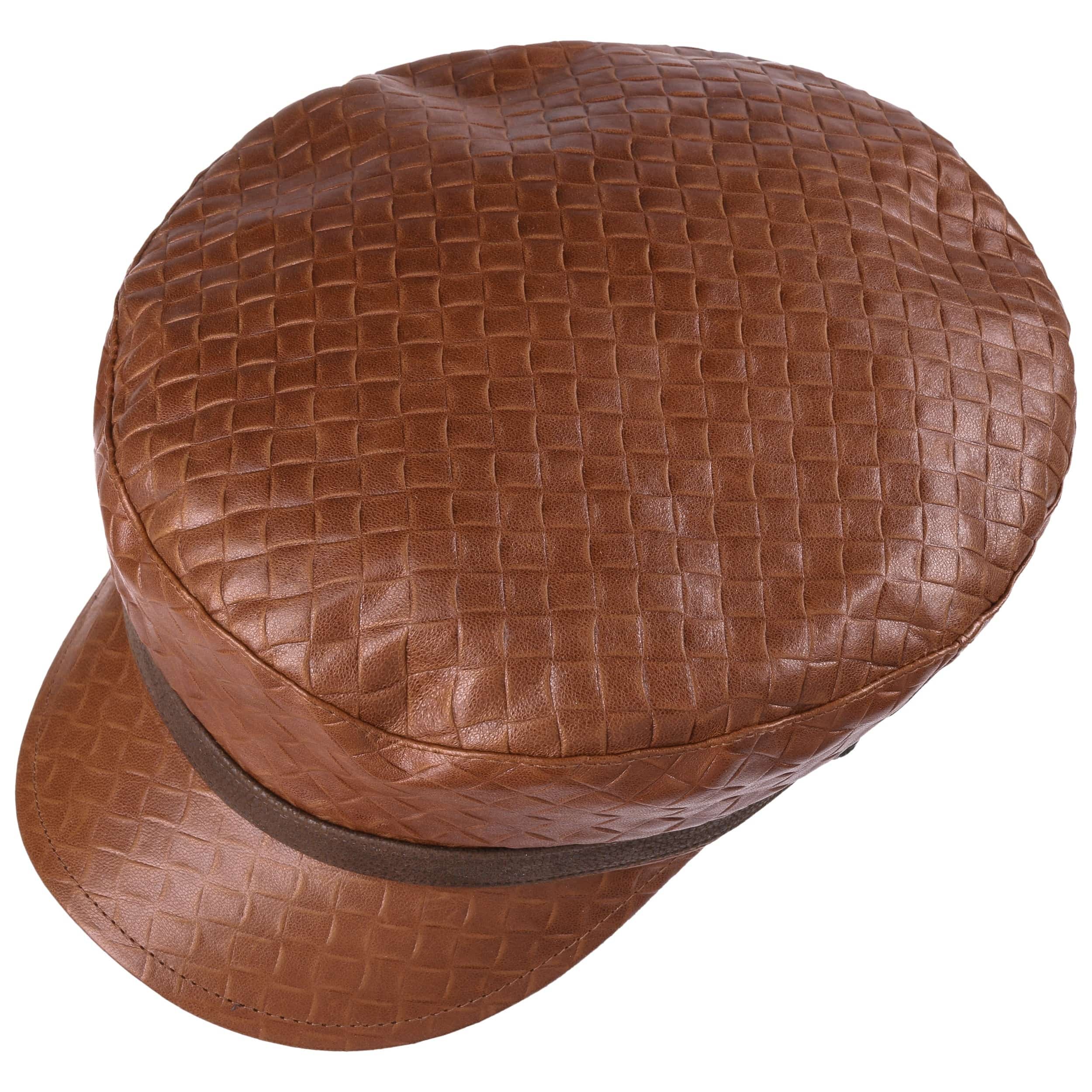 Embossed Leather Riders Cap by Stetson - 99,00