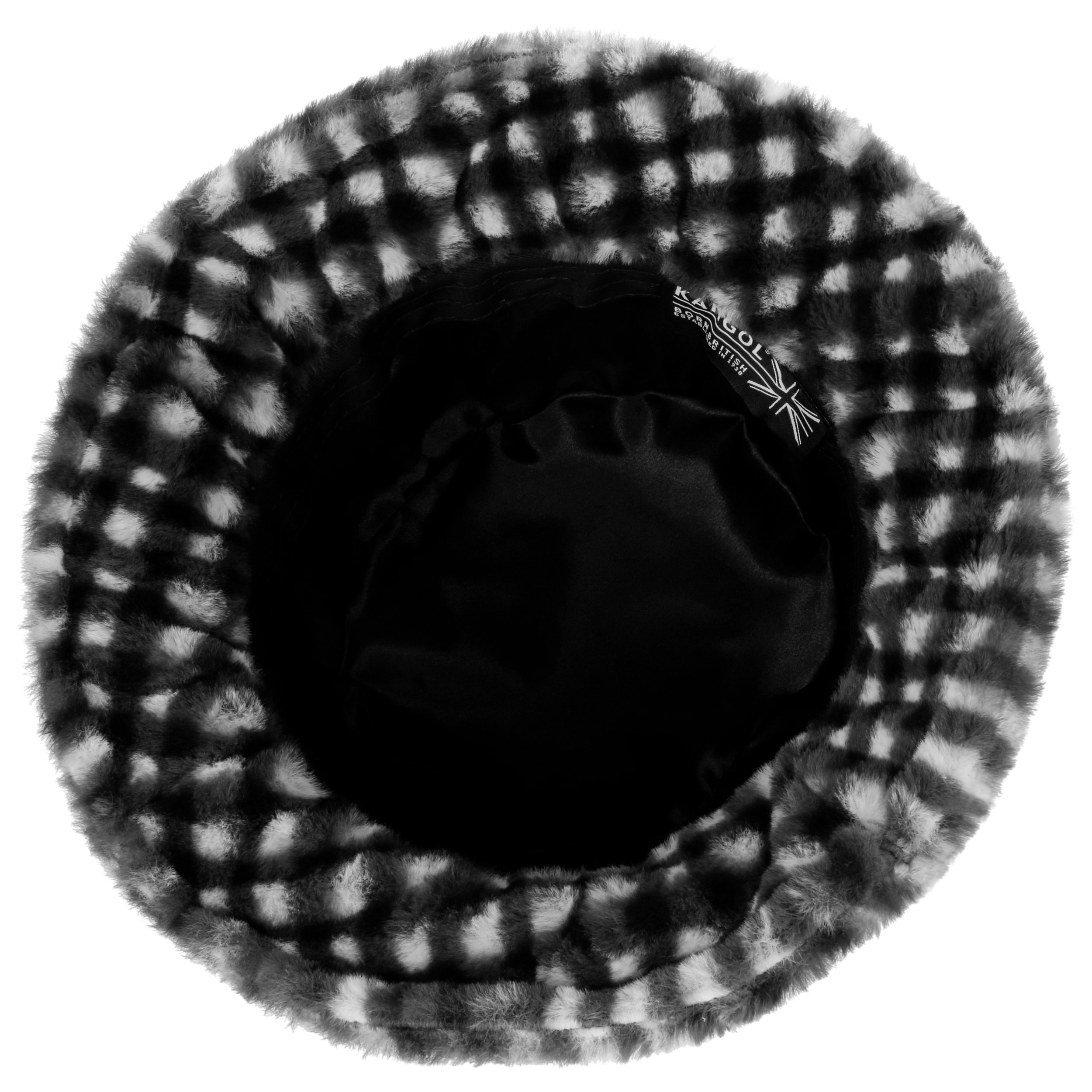 Faux Fur Check Bucket Cloth Hat by Kangol - 64,95