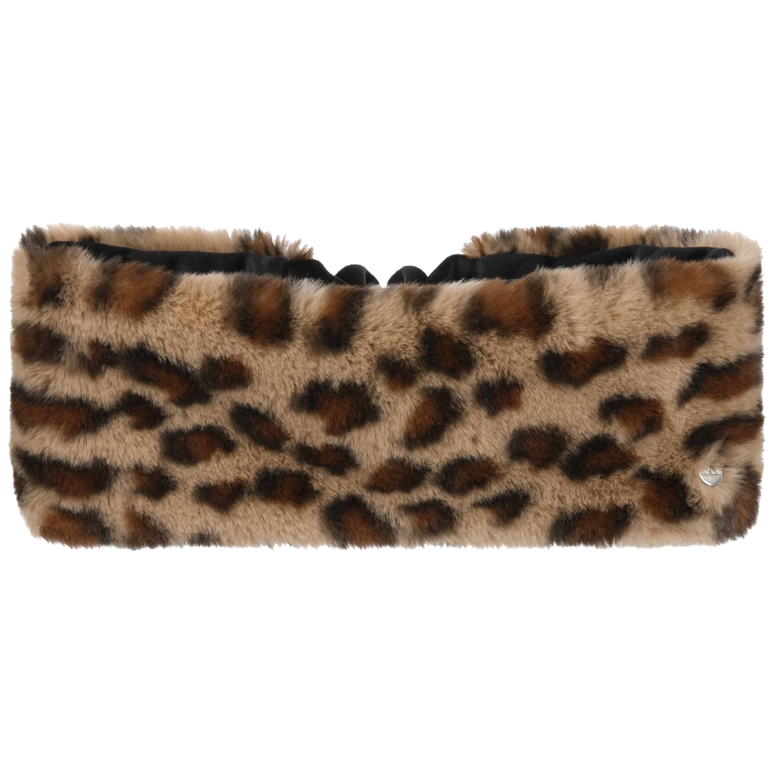 Faux Fur Headband with Leopard Pattern - 27,95