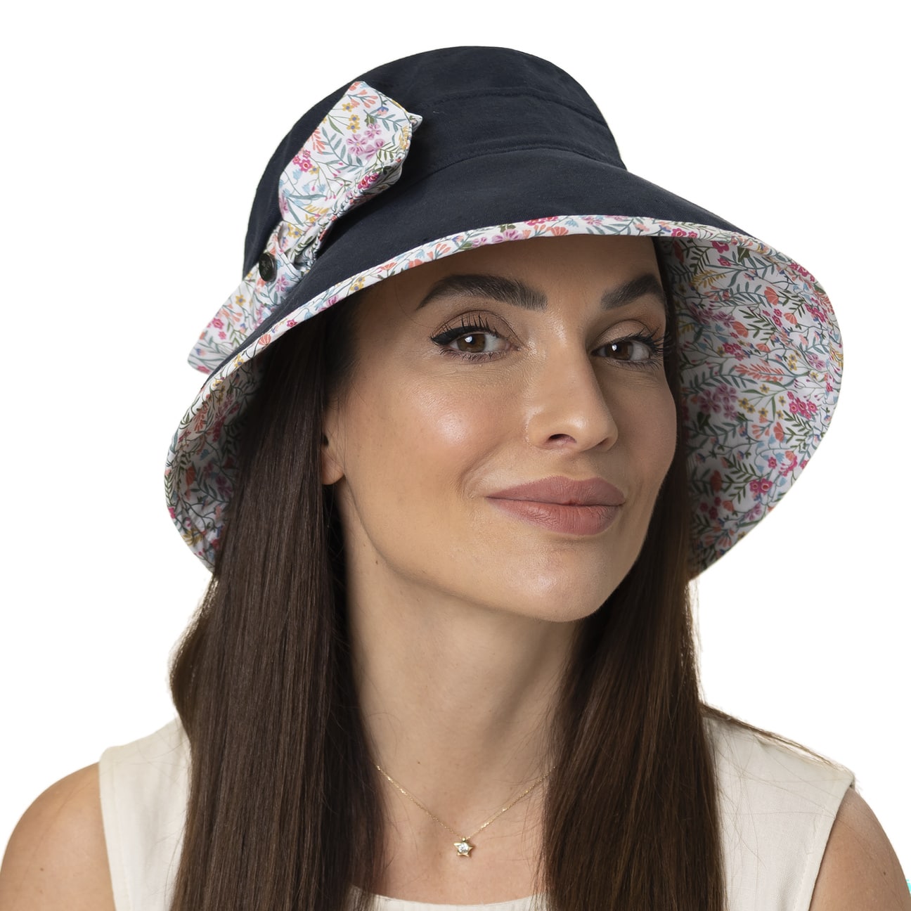 Flower Loop Linen Hat by Lierys --> Shop Hats, Beanies & Caps online ...