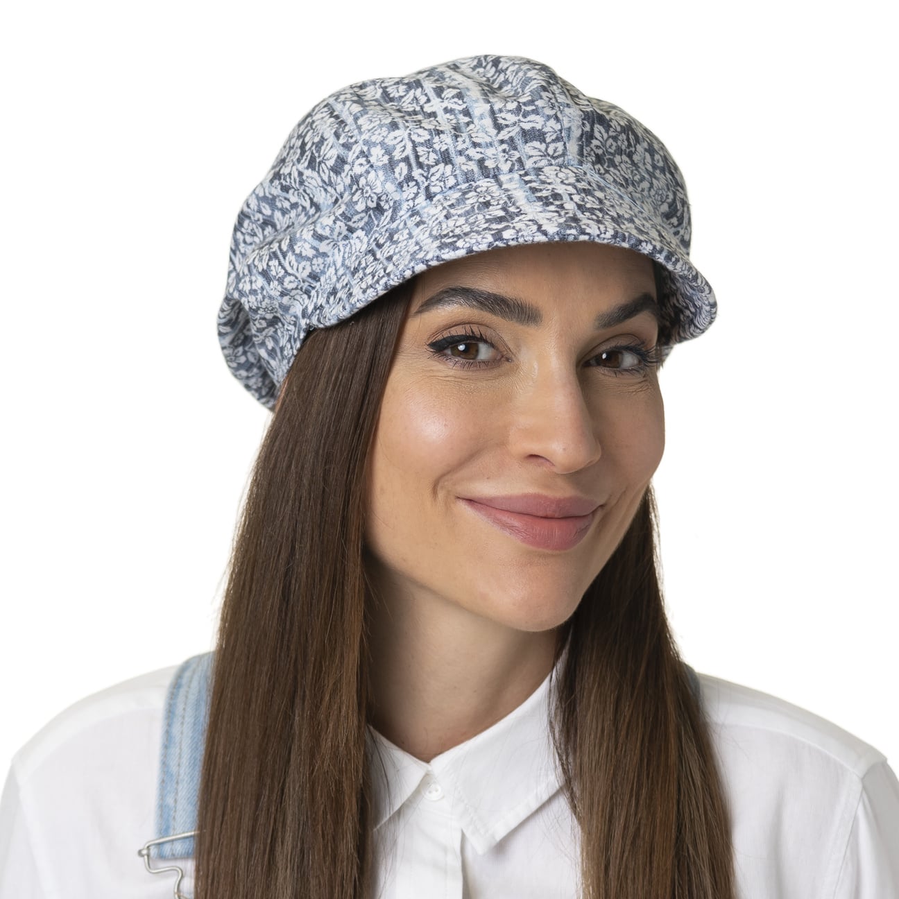 Flowers & Stripes Newsboy Cap by Alfonso D’Este - 56,95