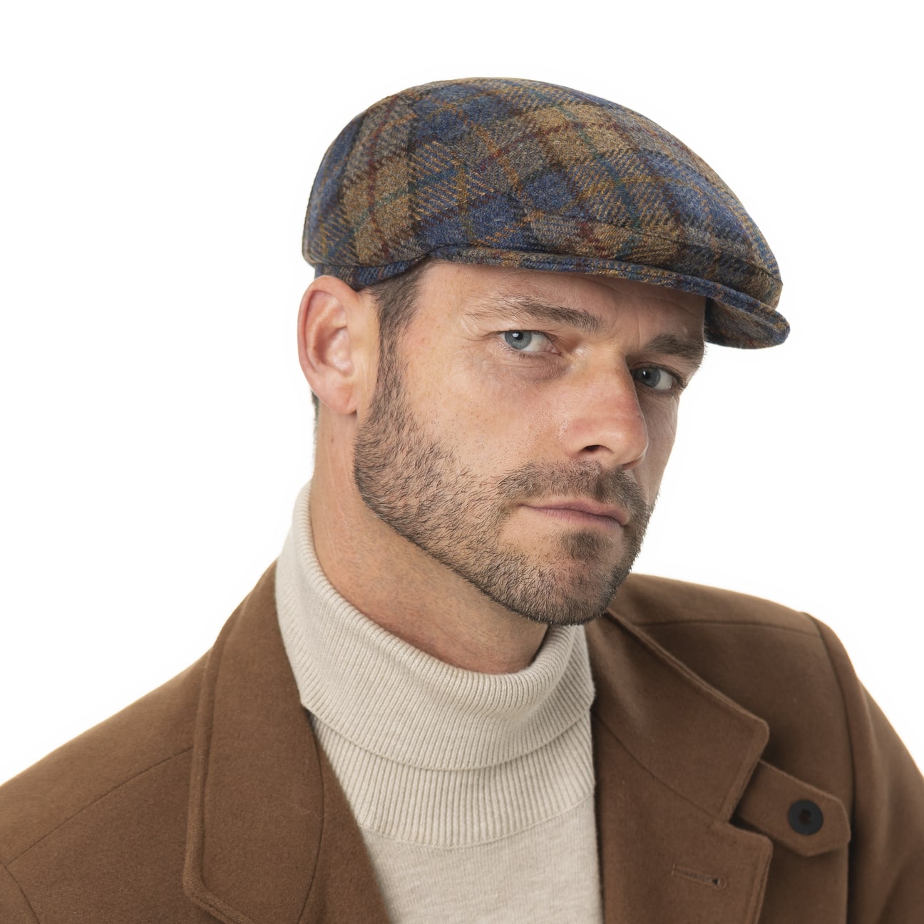 Frankie Soft Check Shetland Flat Cap by Mayser - 103,95