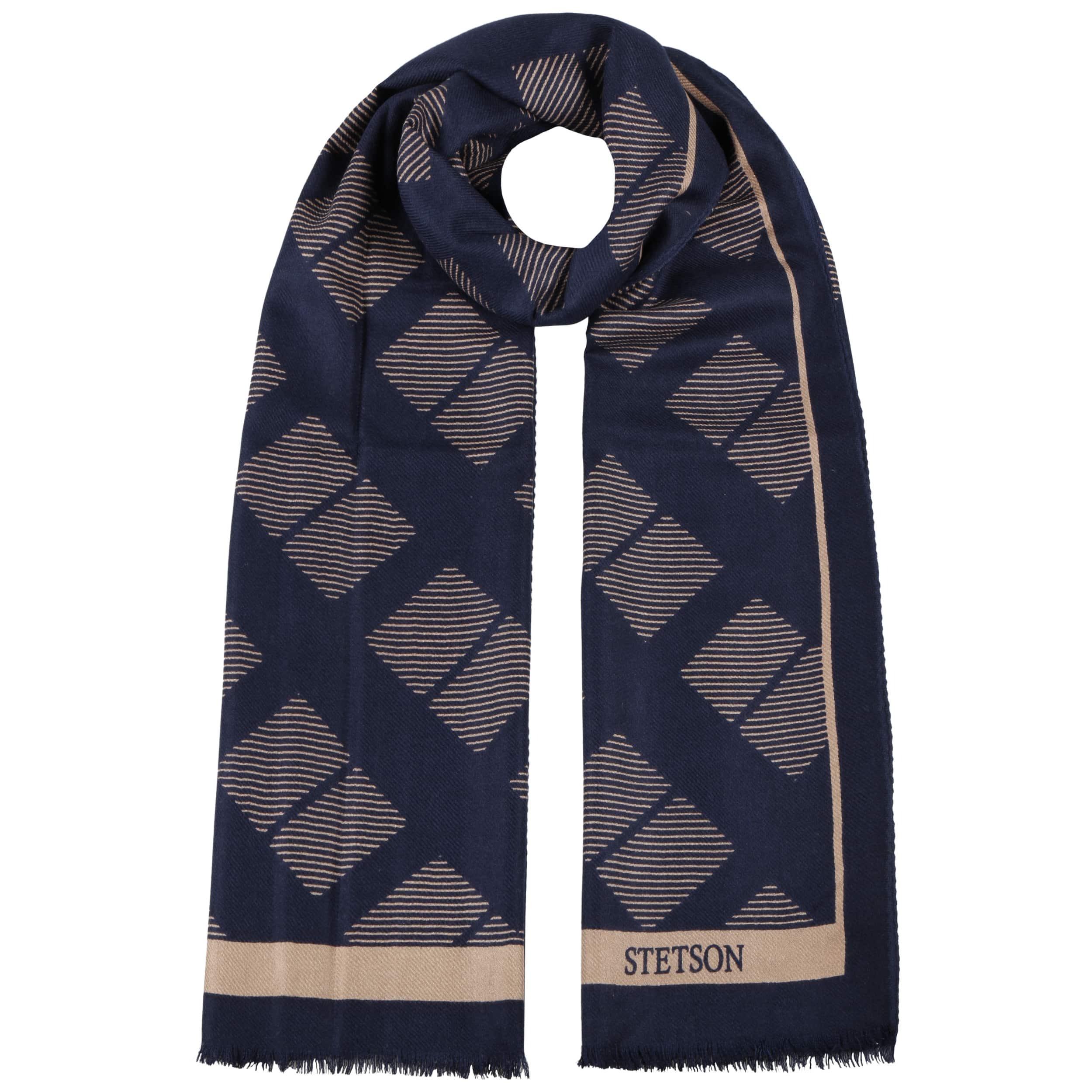Geometric Silk Scarf with Wool by Stetson - 119,00