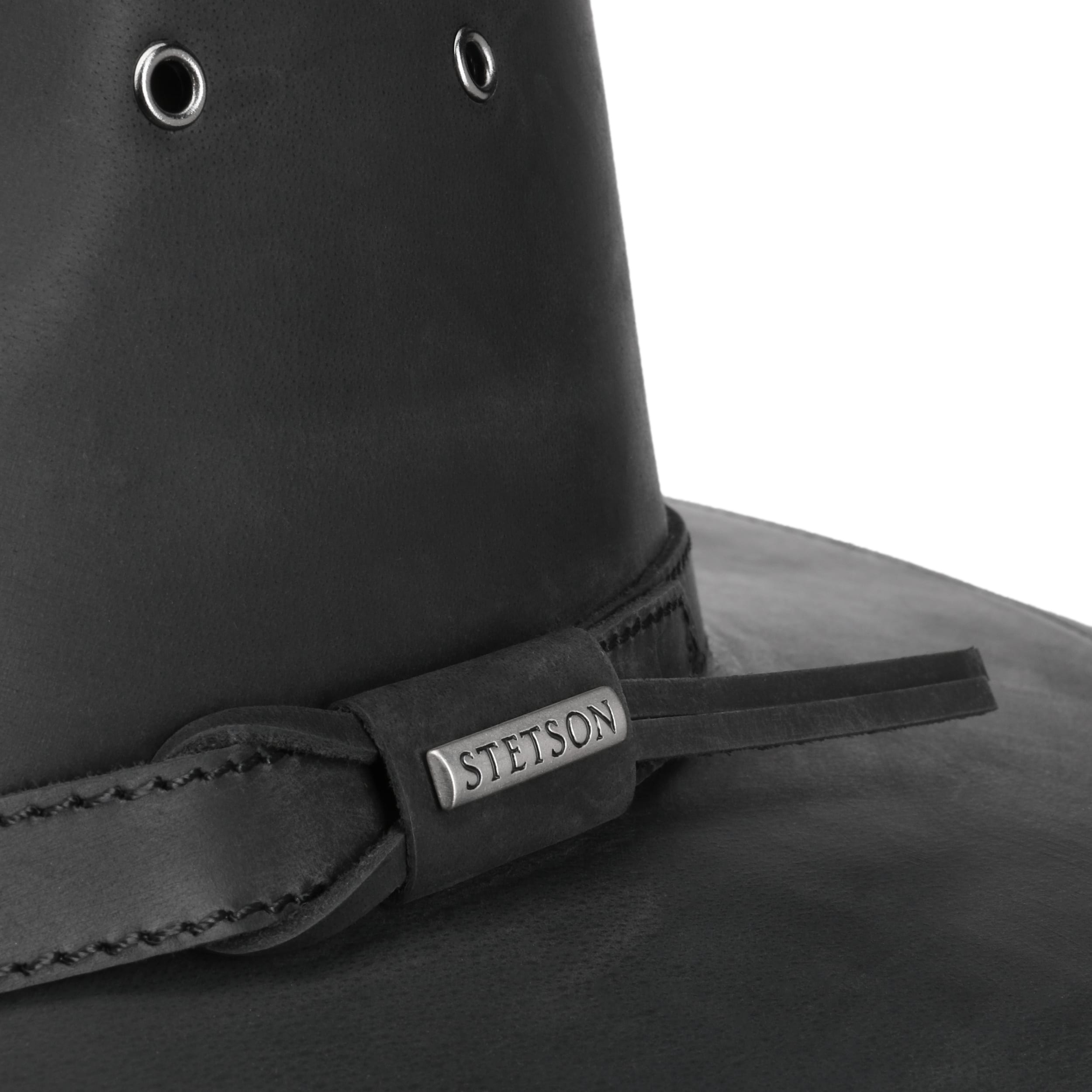Glencross Western Buffalo Leather Hat by Stetson --> Shop Hats, Beanies ...