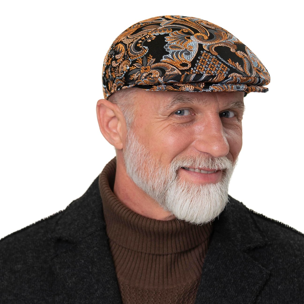 Golden Paisley Flat Cap by Alfonso D’Este - 76,95