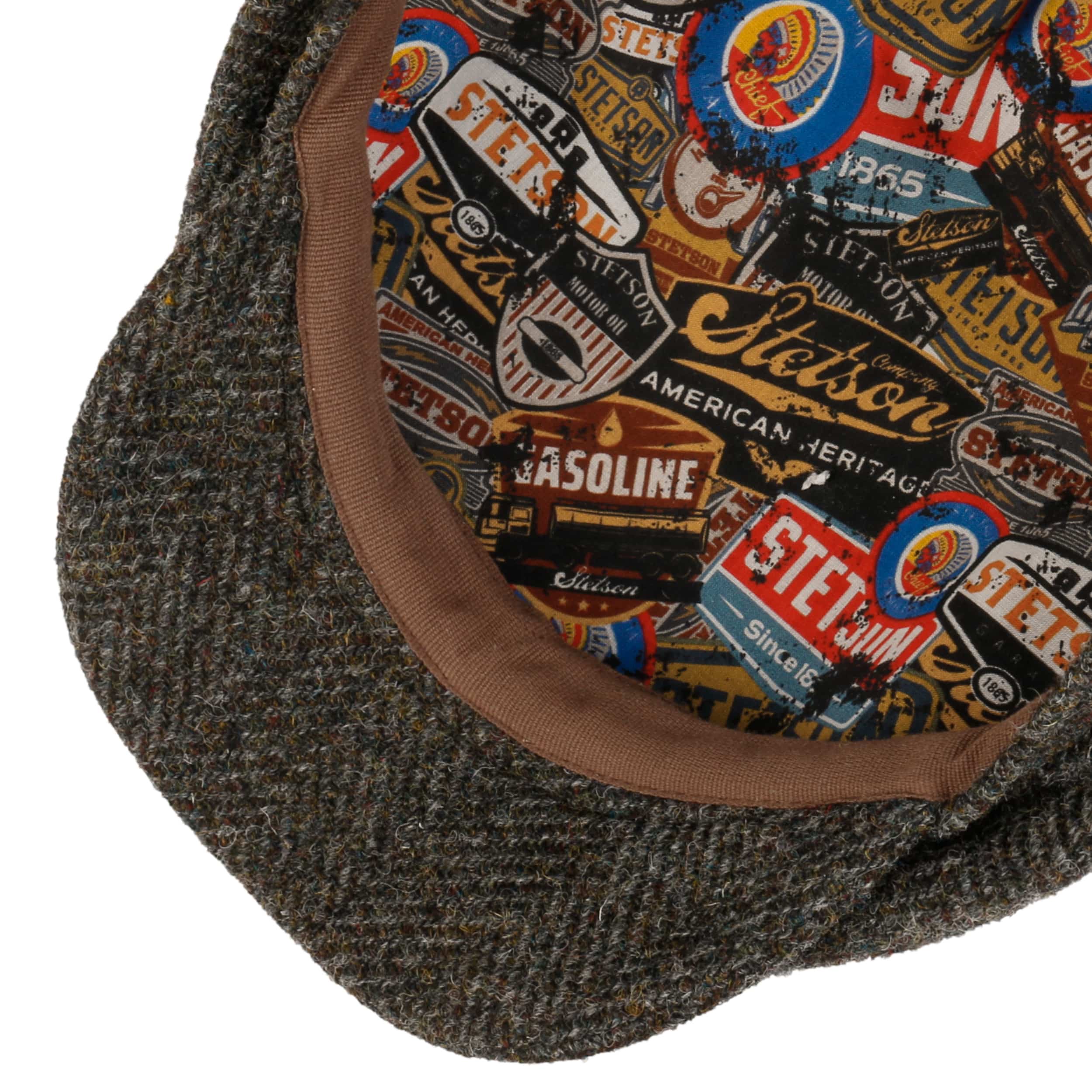 Harris Tweed Driver Flat Cap by Stetson - 149,00