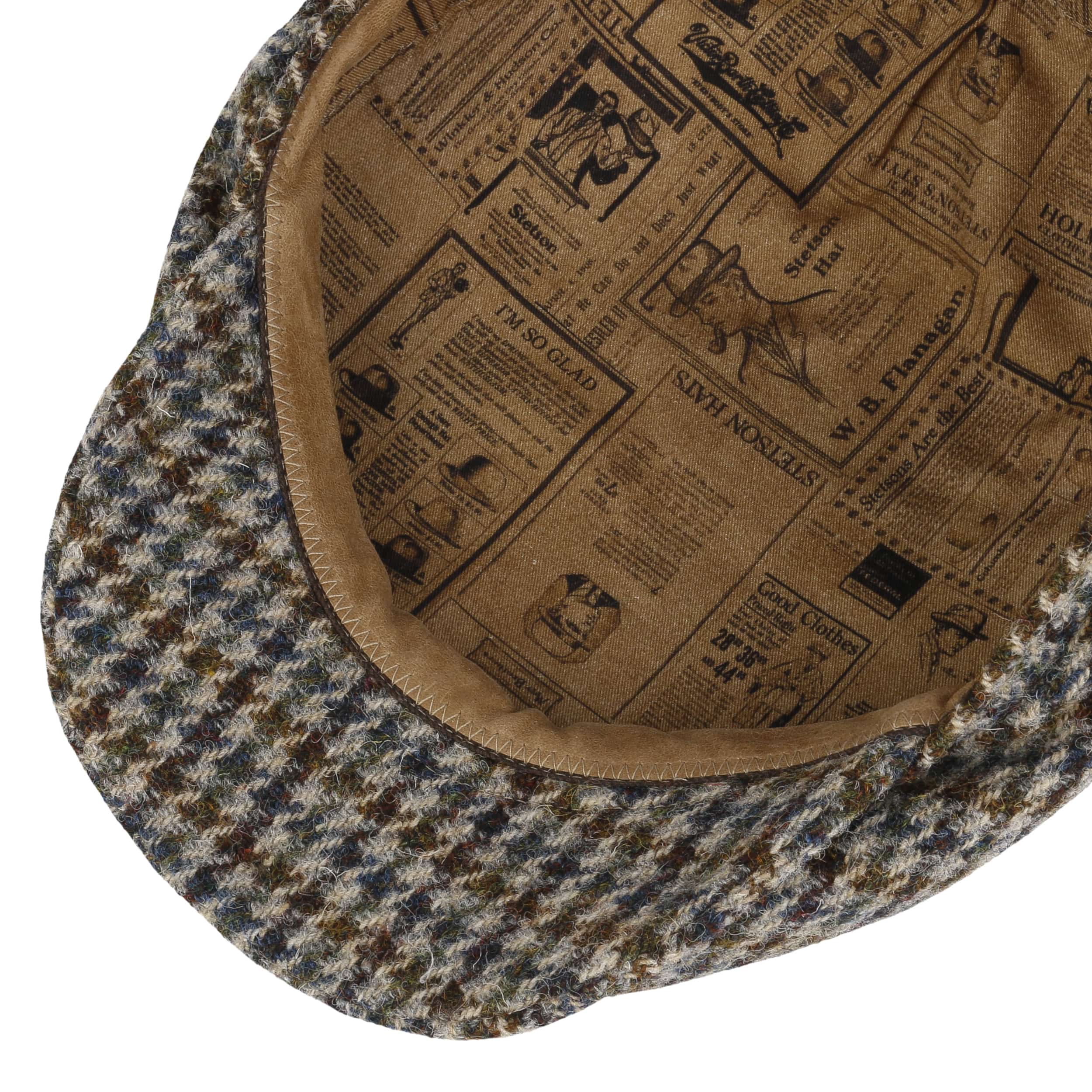 Harris Tweed Houndstooth Driver Cap by Stetson - 179,00