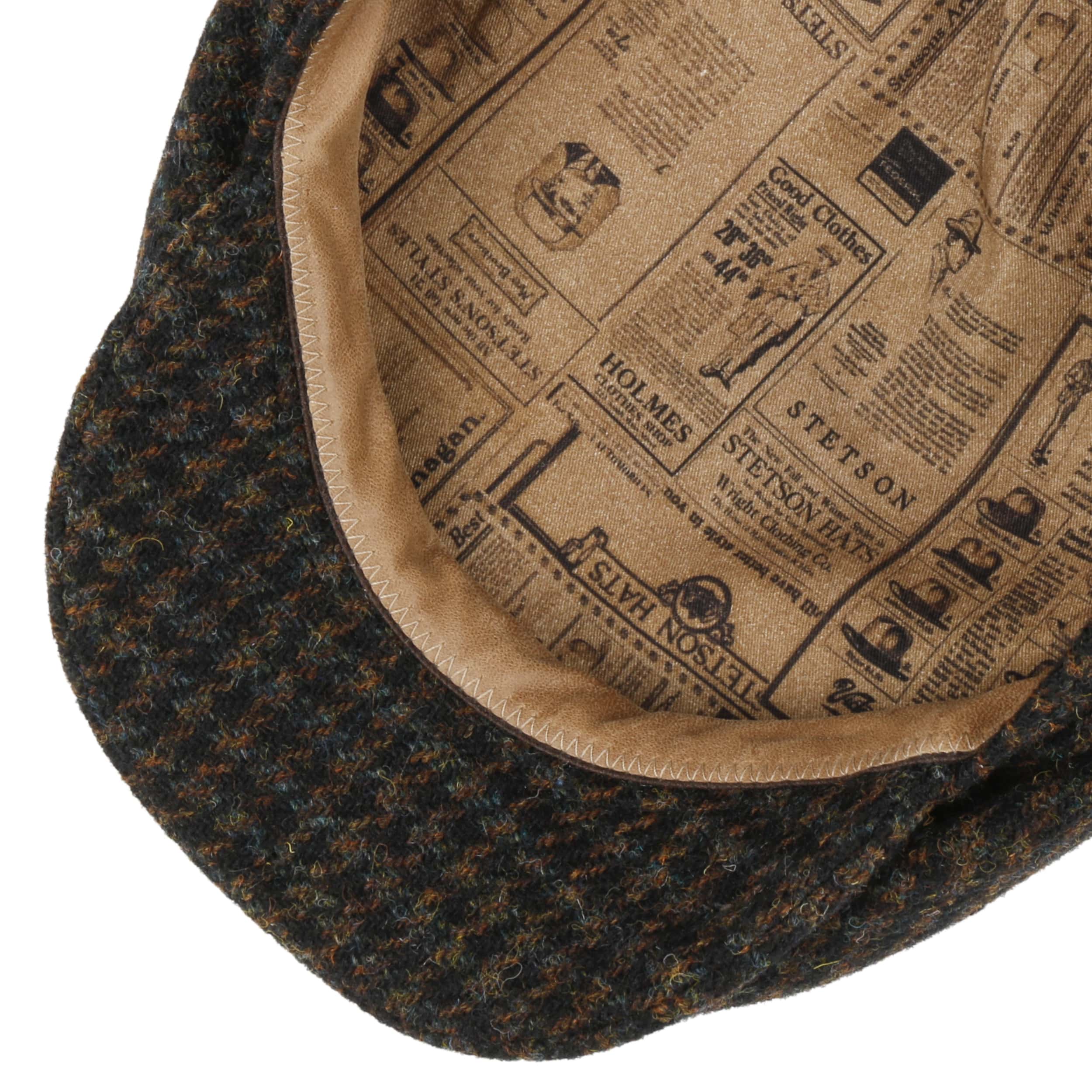 Harris Tweed Houndstooth Driver Cap by Stetson - 179,00