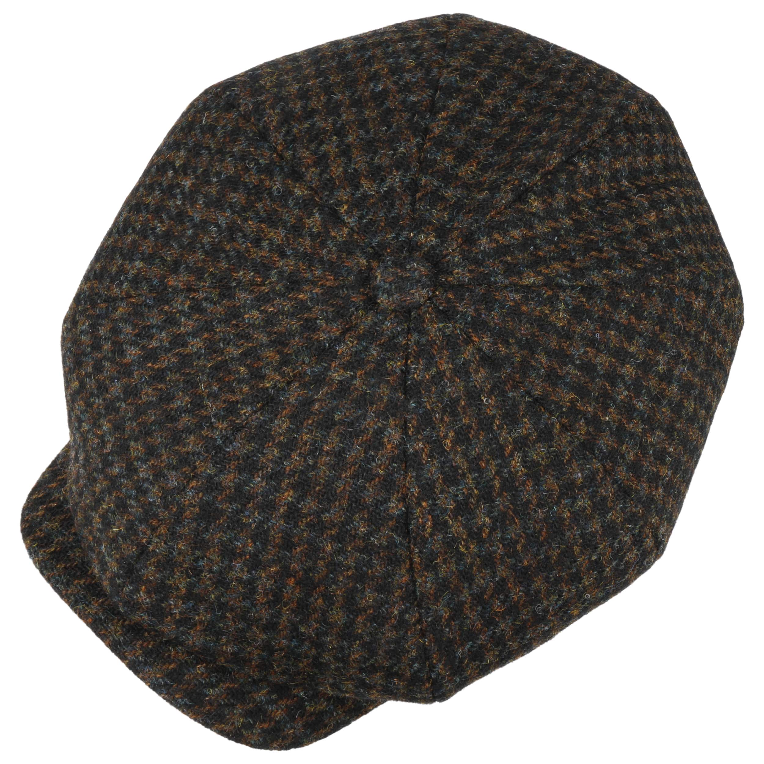 Harris Tweed Houndstooth Flat Cap by Stetson - 179,00