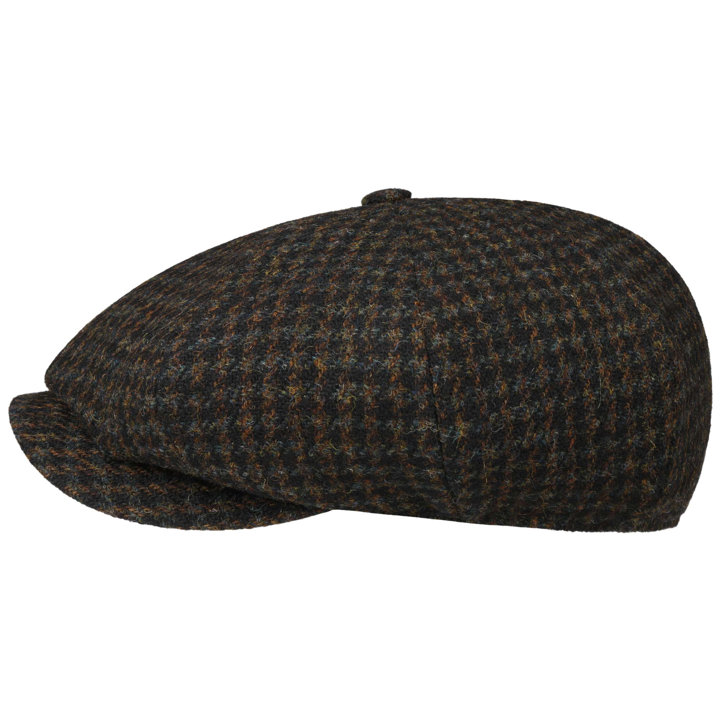 Harris Tweed Houndstooth Flat Cap by Stetson - 179,00