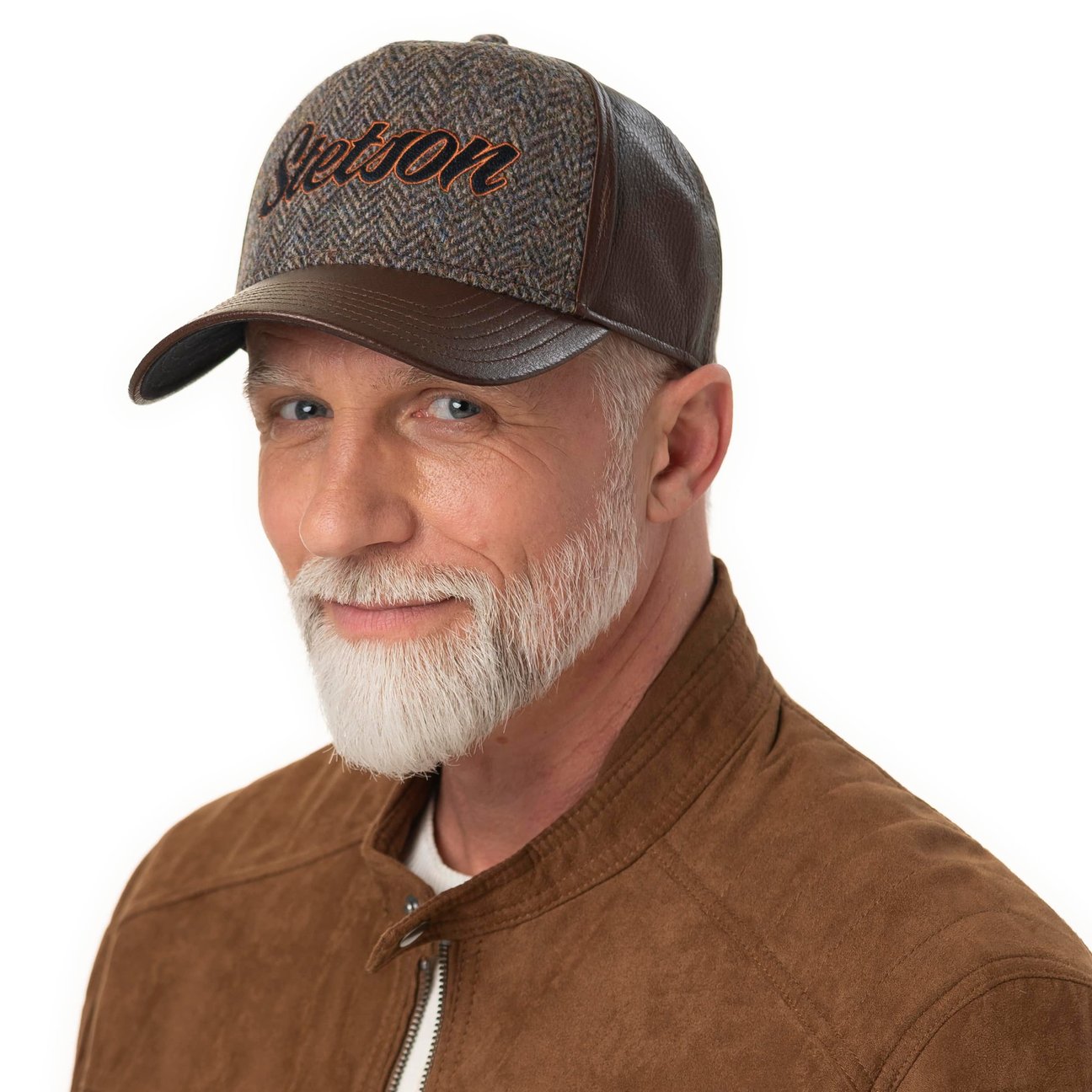Harris Tweed Leather Cap by Stetson - 119,00