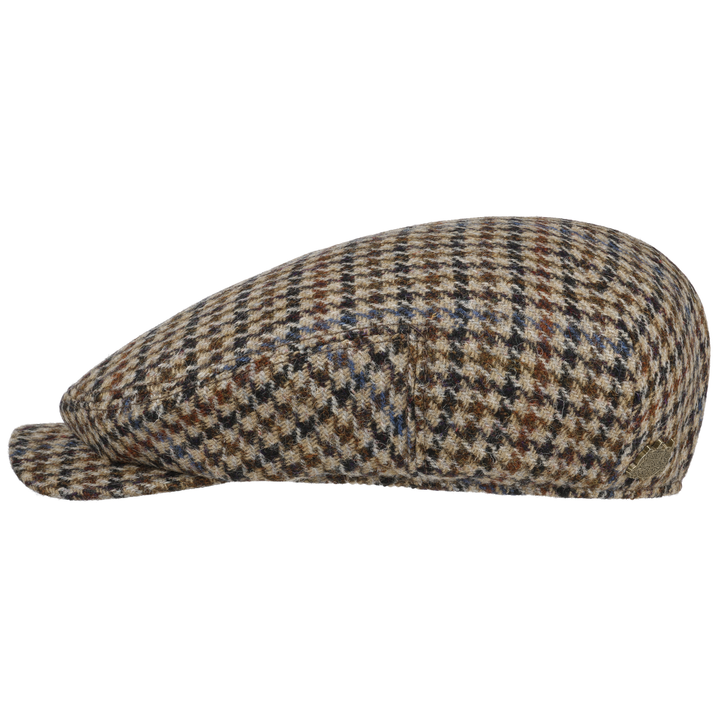 Harris Tweed Long Peak Flat Cap by Stetson - 1169,00 kr