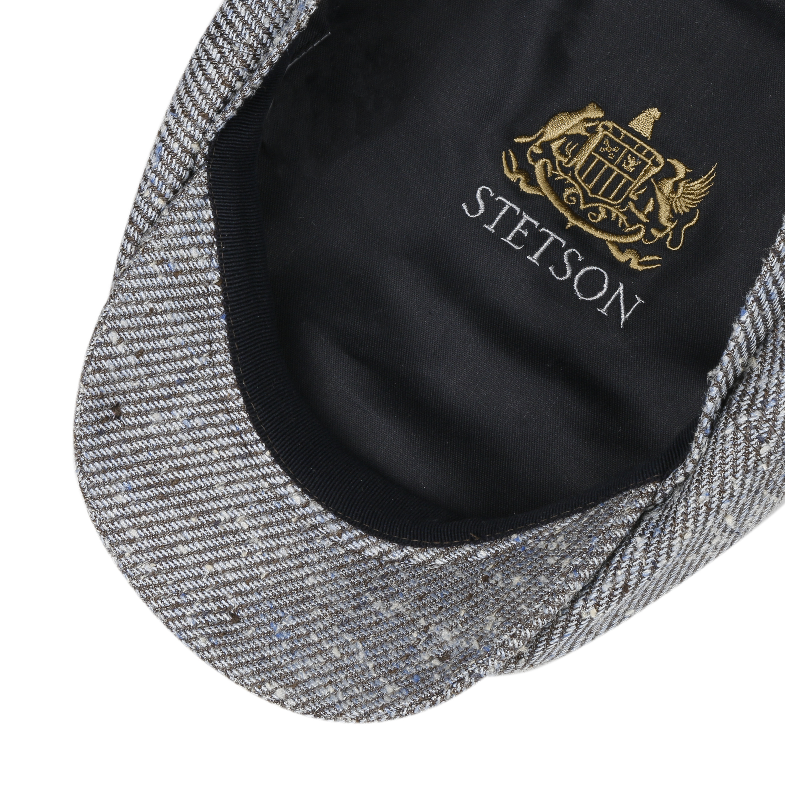 Hatteras Brown-Blue Flat Cap by Stetson - 179,00