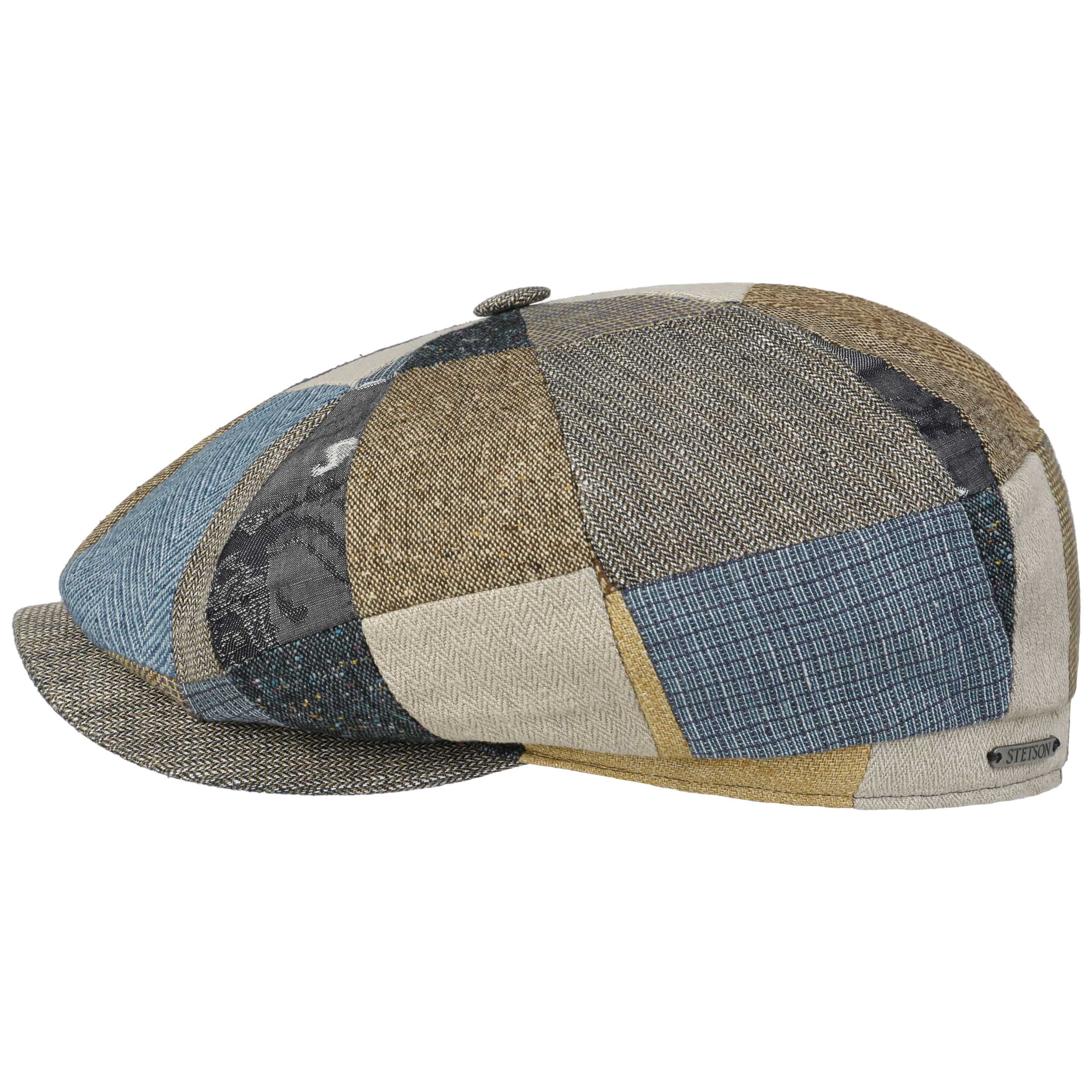 Hatteras Fresh Patchwork Flat Cap by Stetson - 92,95
