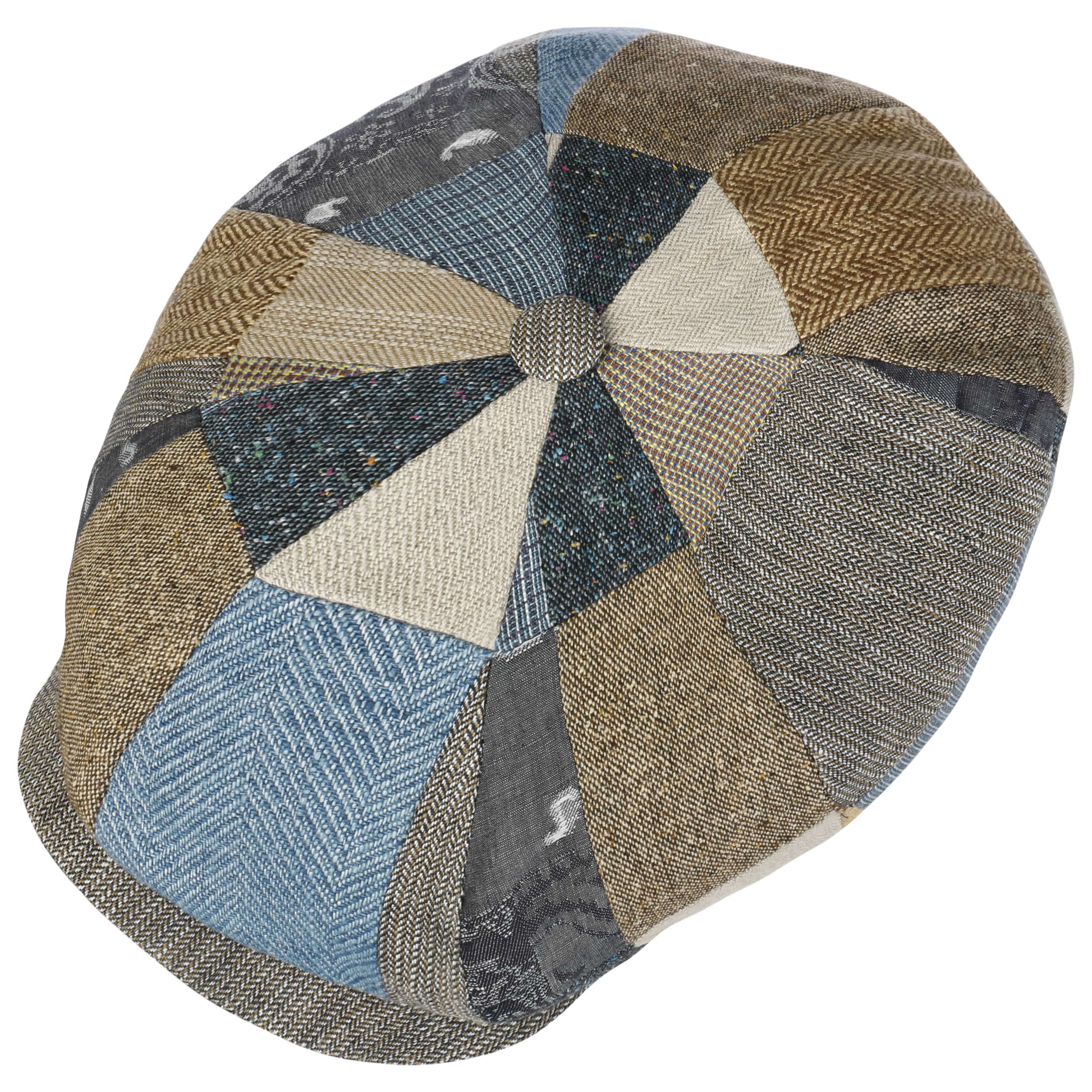 Hatteras Fresh Patchwork Flat Cap by Stetson - 92,95