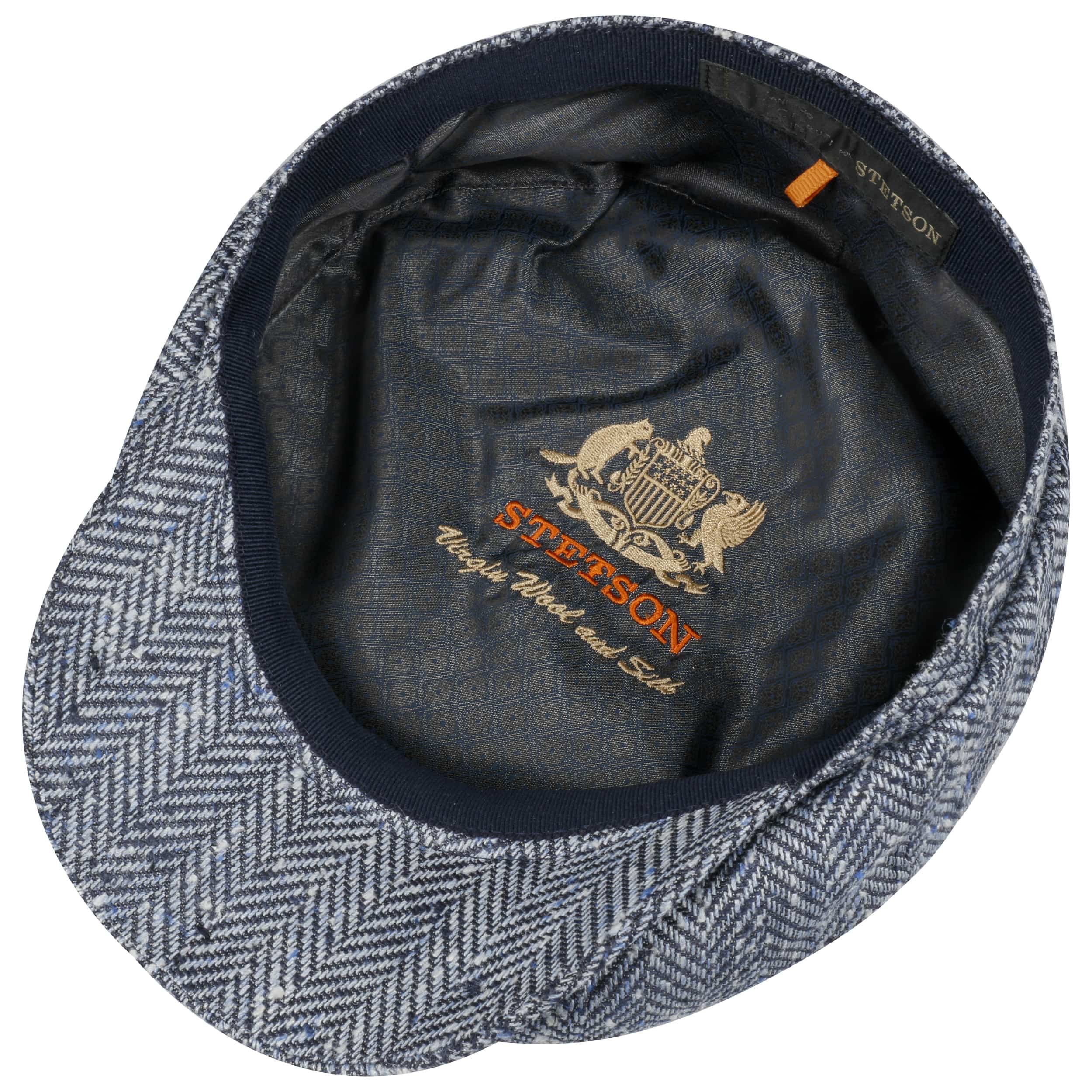Hatteras Herringbone Silk Flat Cap by Stetson - 134,95
