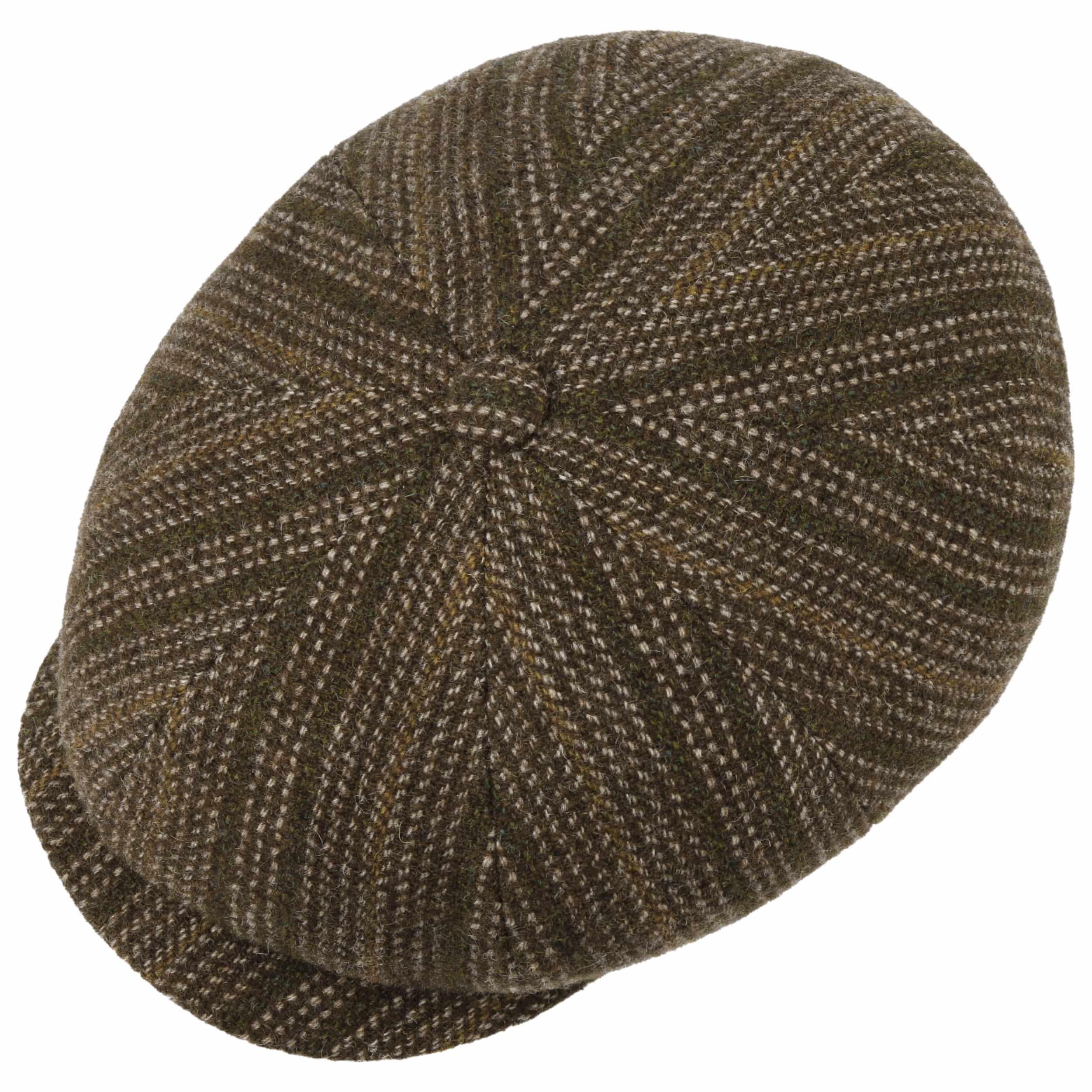 Hatteras Herringbone Stripe Flat Cap by Stetson - 119,00