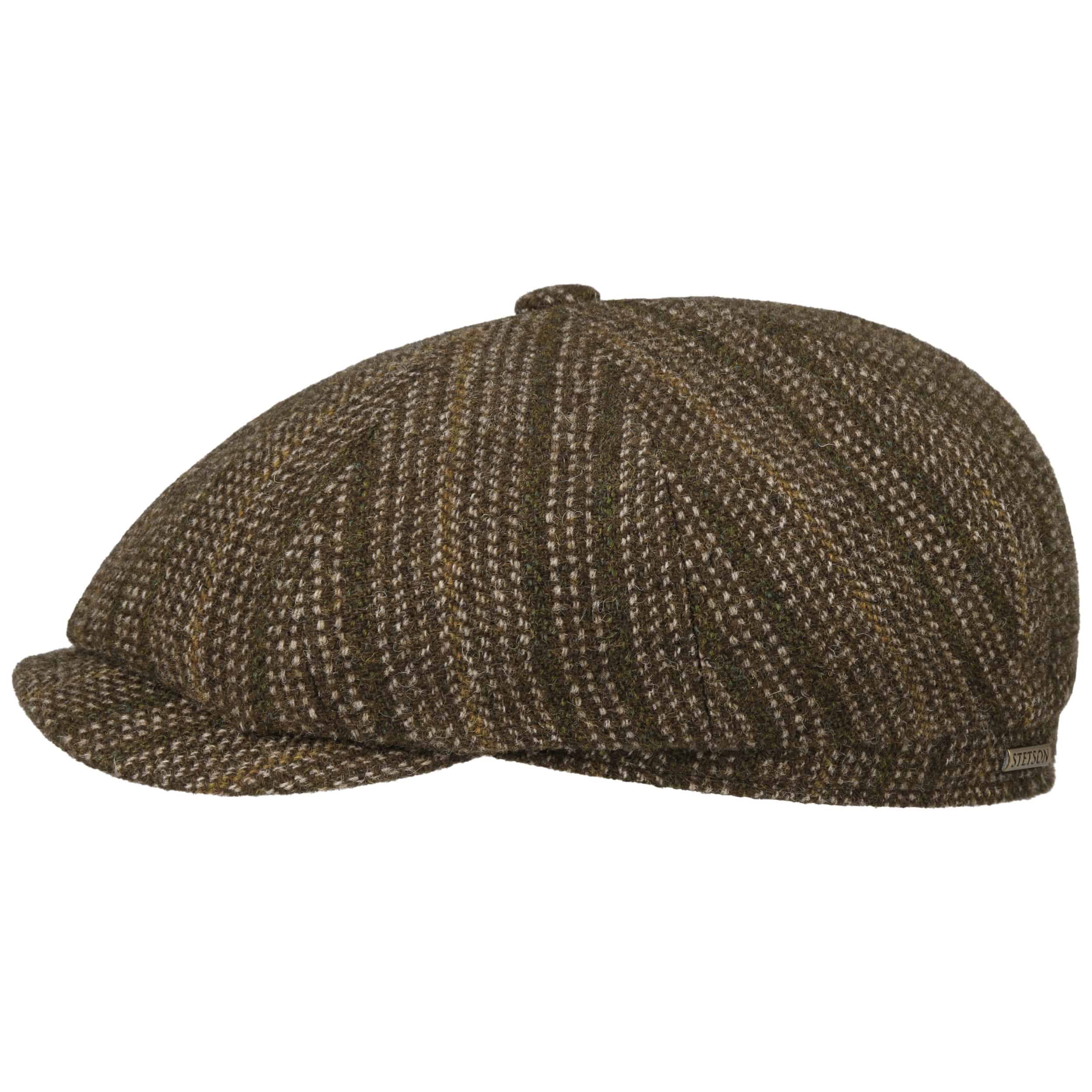 Hatteras Herringbone Stripe Flat Cap by Stetson - 119,00