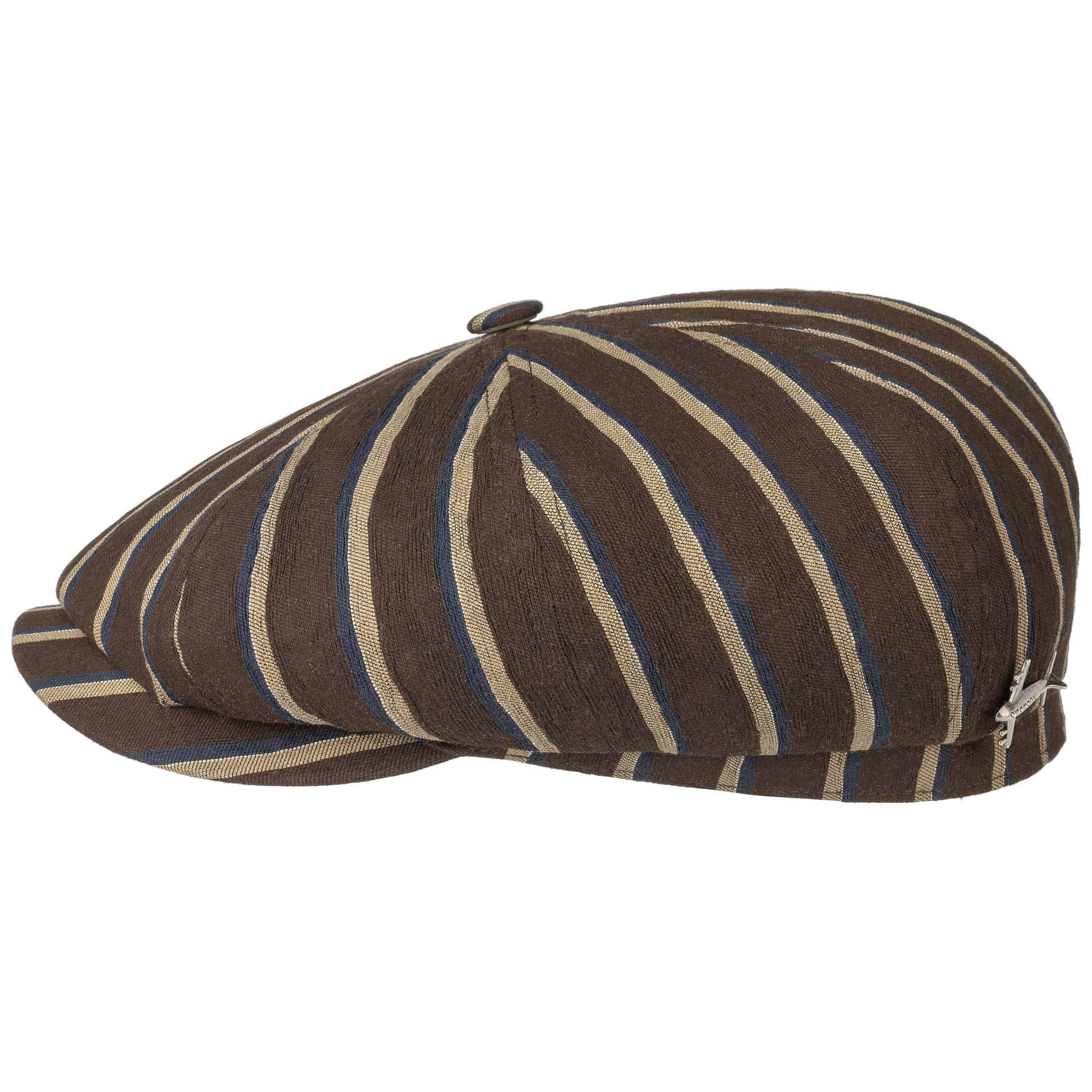 Hatteras Stripe Flat Cap by Stetson - 79,00