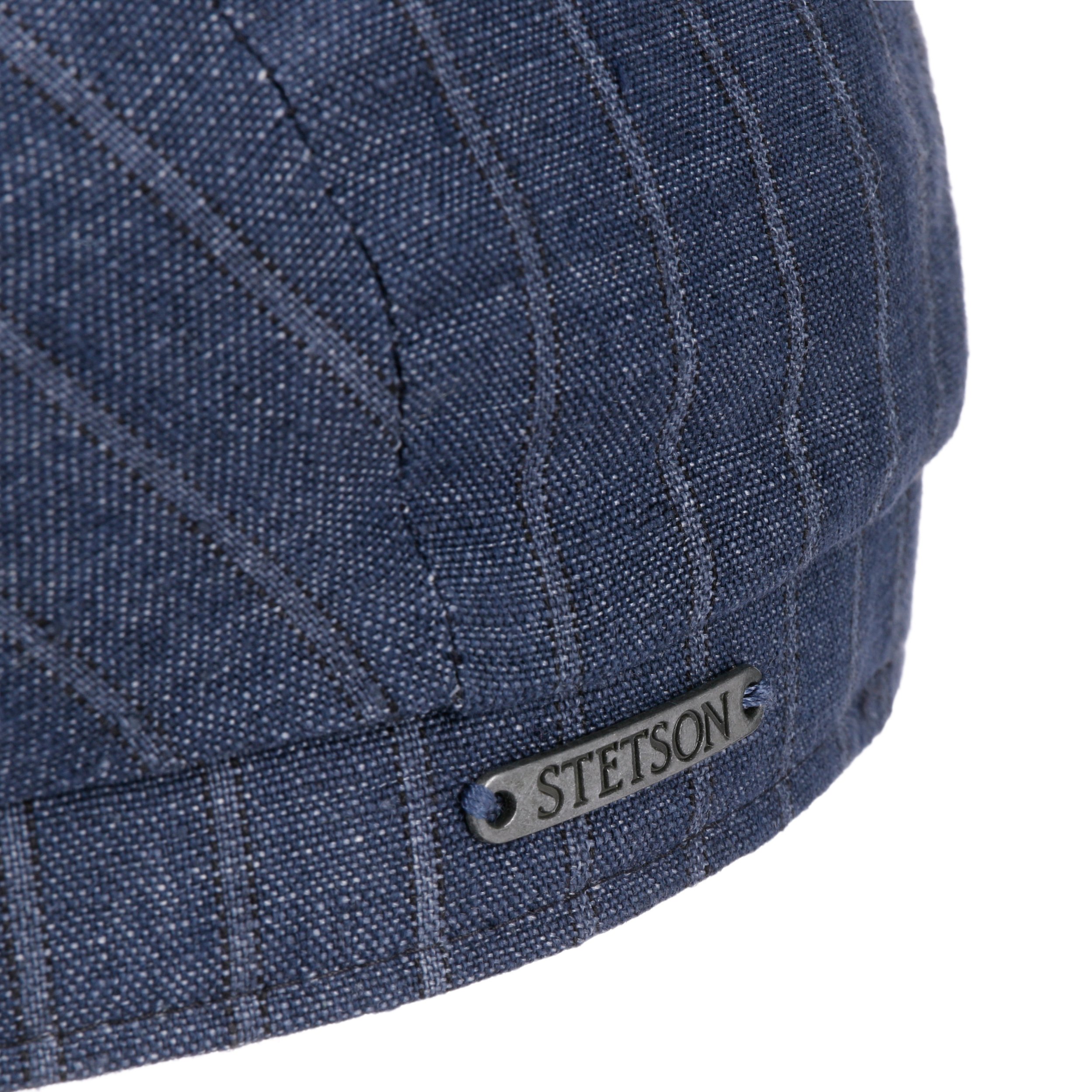 Hatteras Striped Linen Flat Cap by Stetson - 99,00
