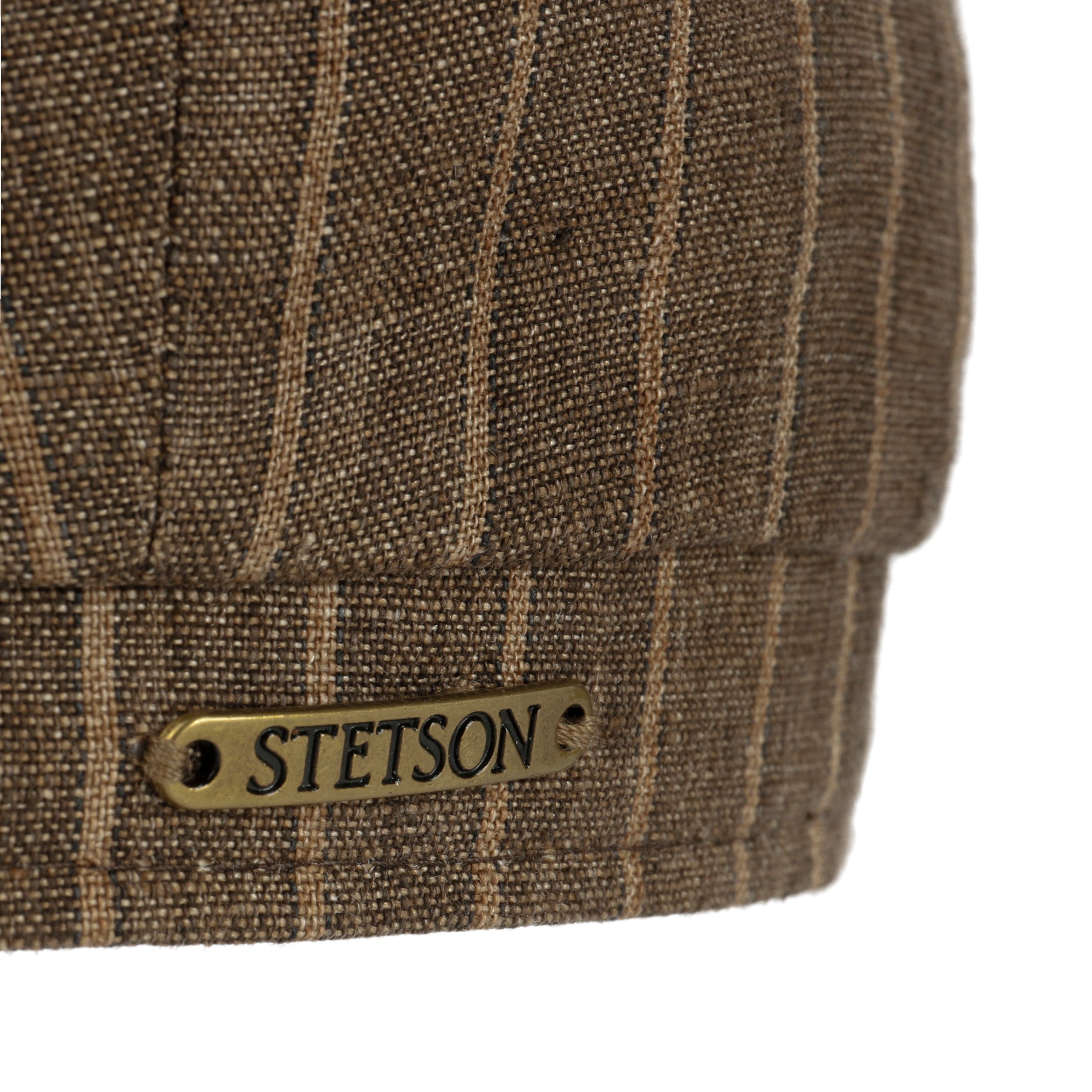 Hatteras Striped Linen Flat Cap by Stetson - 99,00