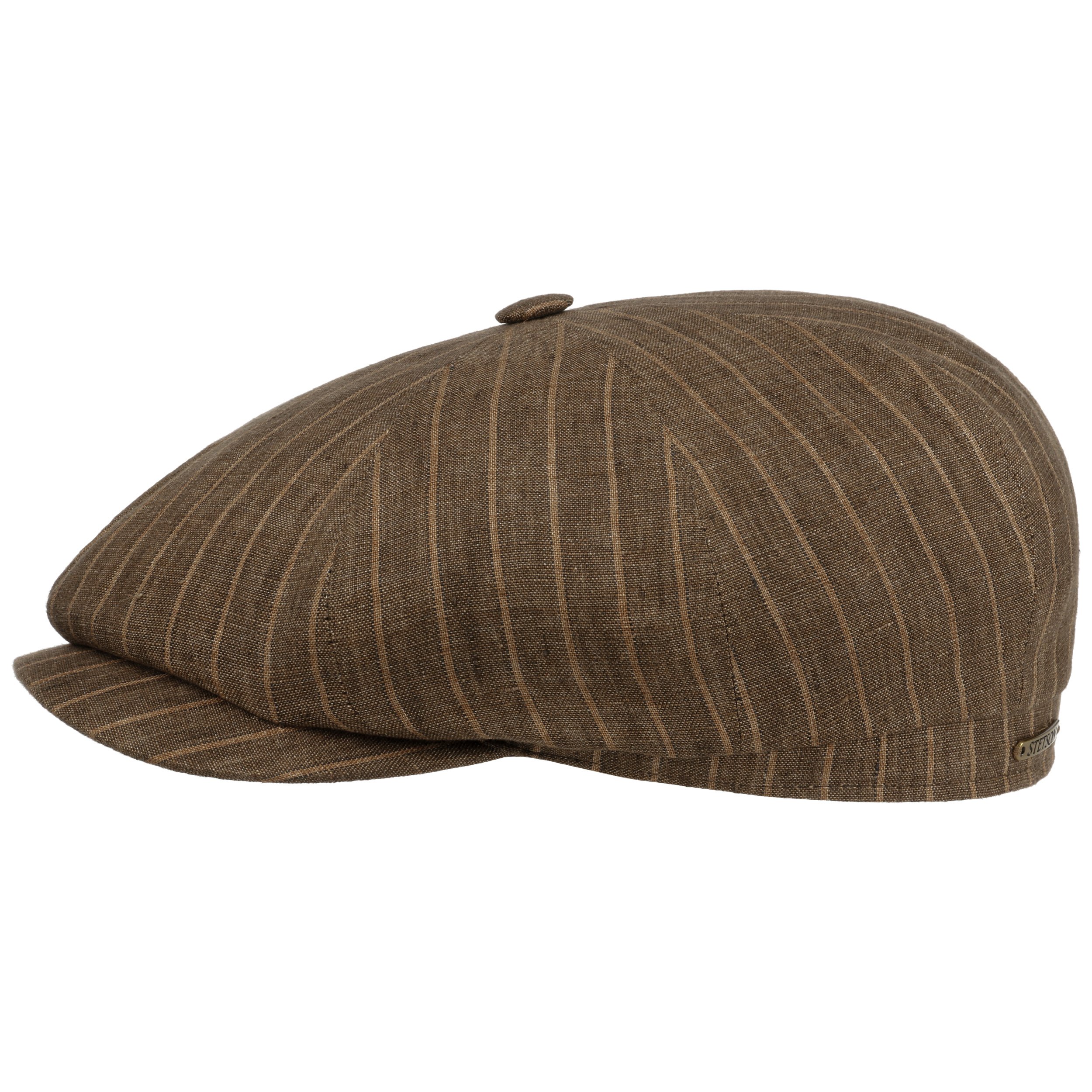 Hatteras Striped Linen Flat Cap by Stetson - 99,00