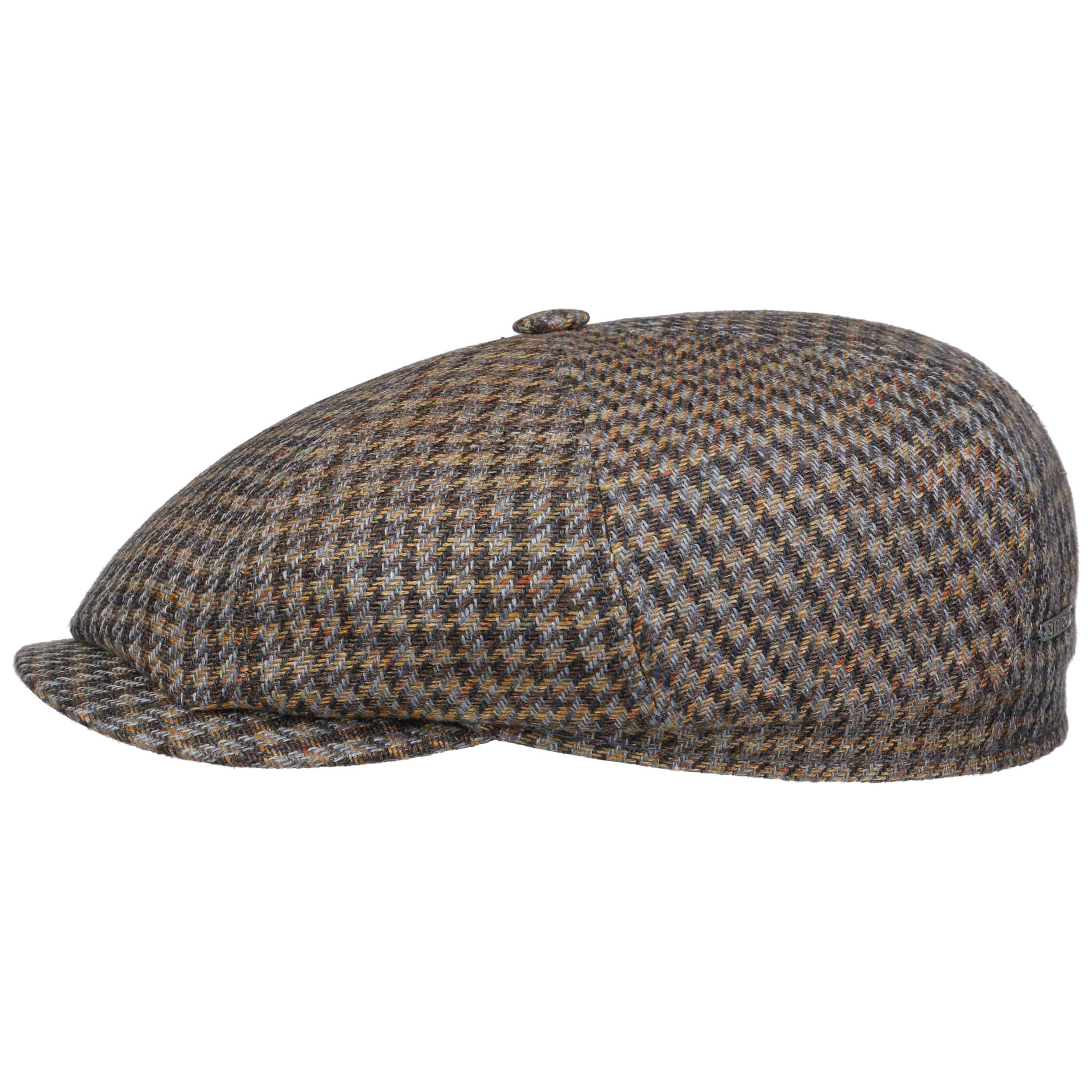 Hatteras Tweed Houndstooth Flat Cap by Stetson - 159,00