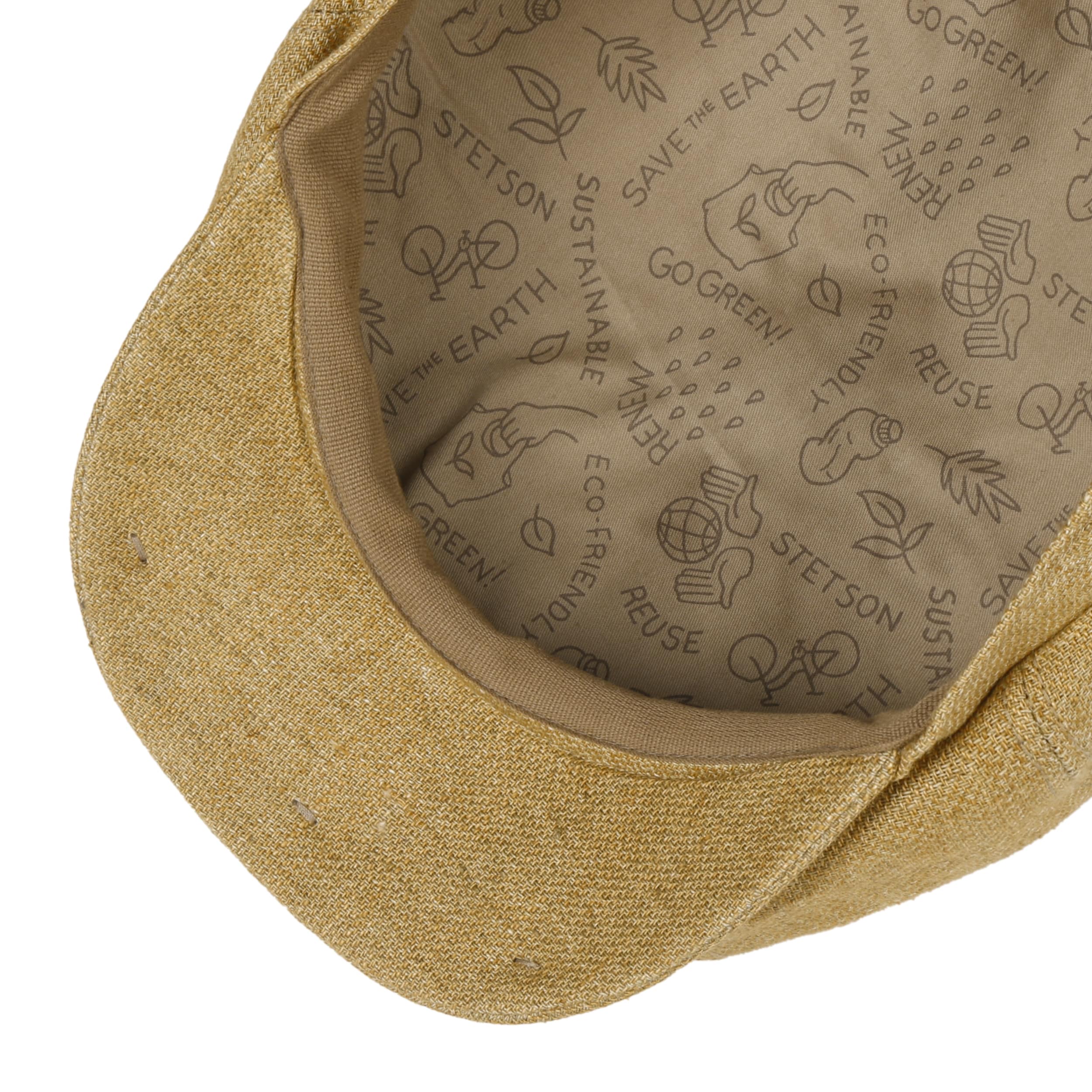 Hatteras Uni Sustainable Linen Flat Cap by Stetson - 72,45
