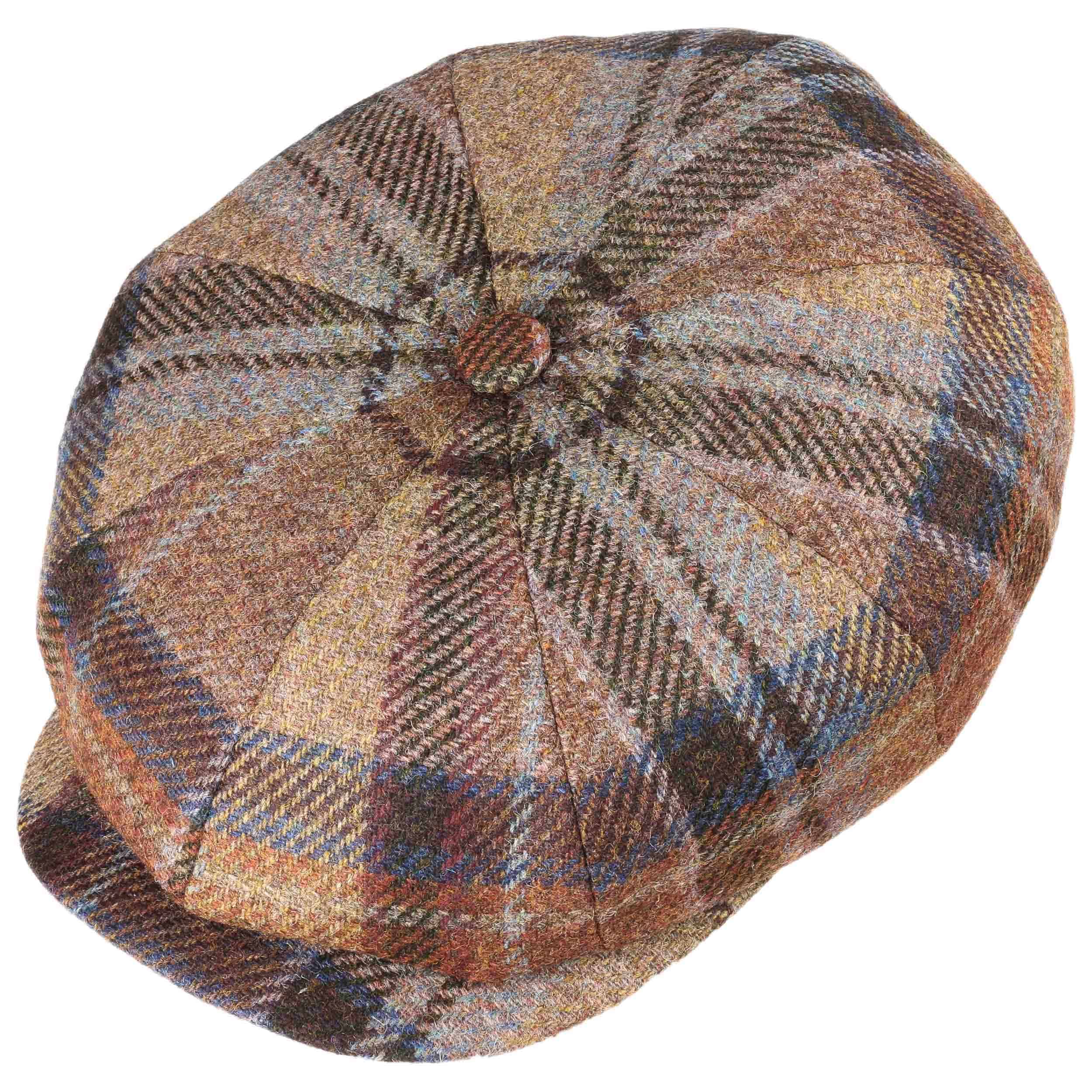 Hatteras Virgin Wool Check Cap by Stetson - 59,00
