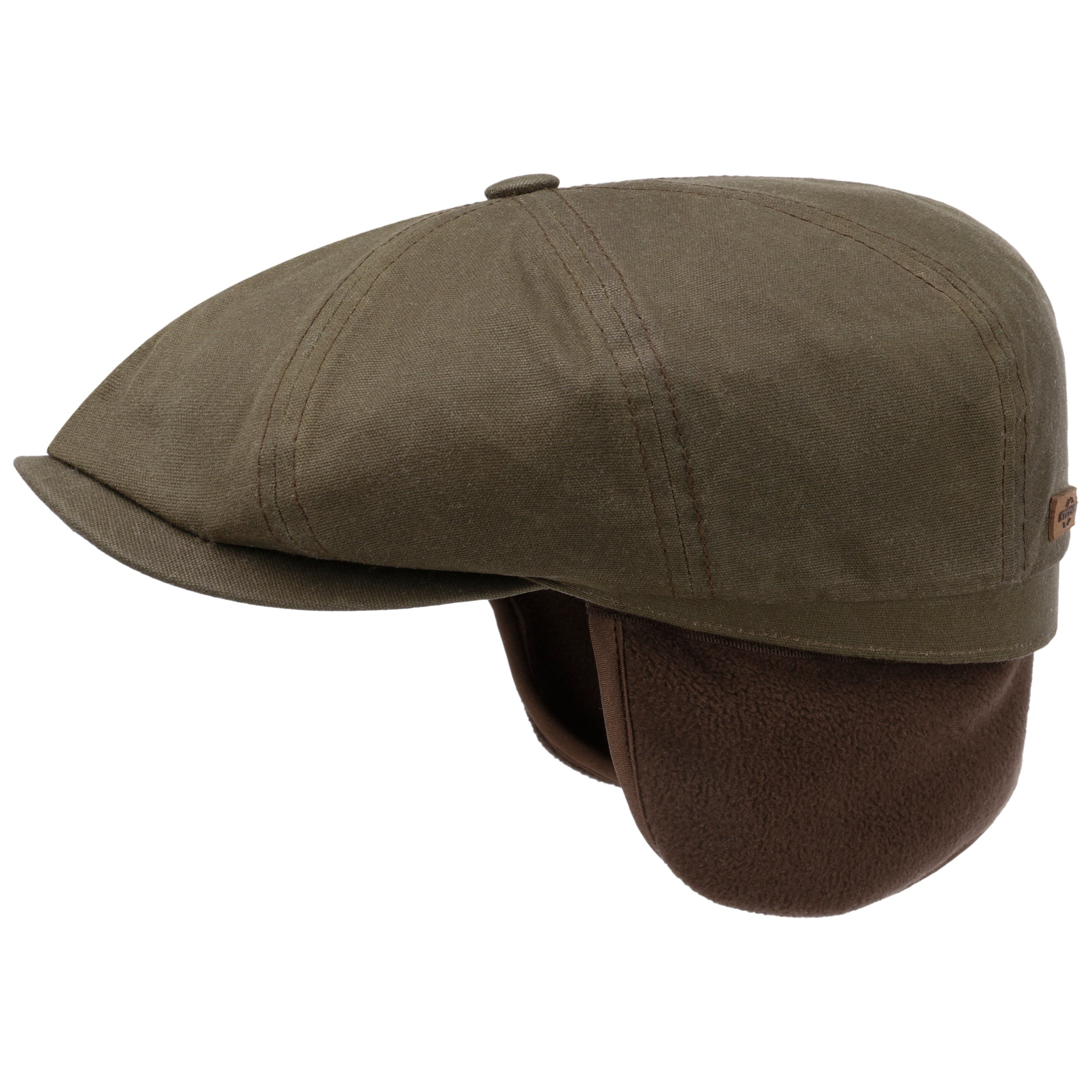 Hatteras Wax Flat Cap with Ear Flaps by Stetson - 86,95