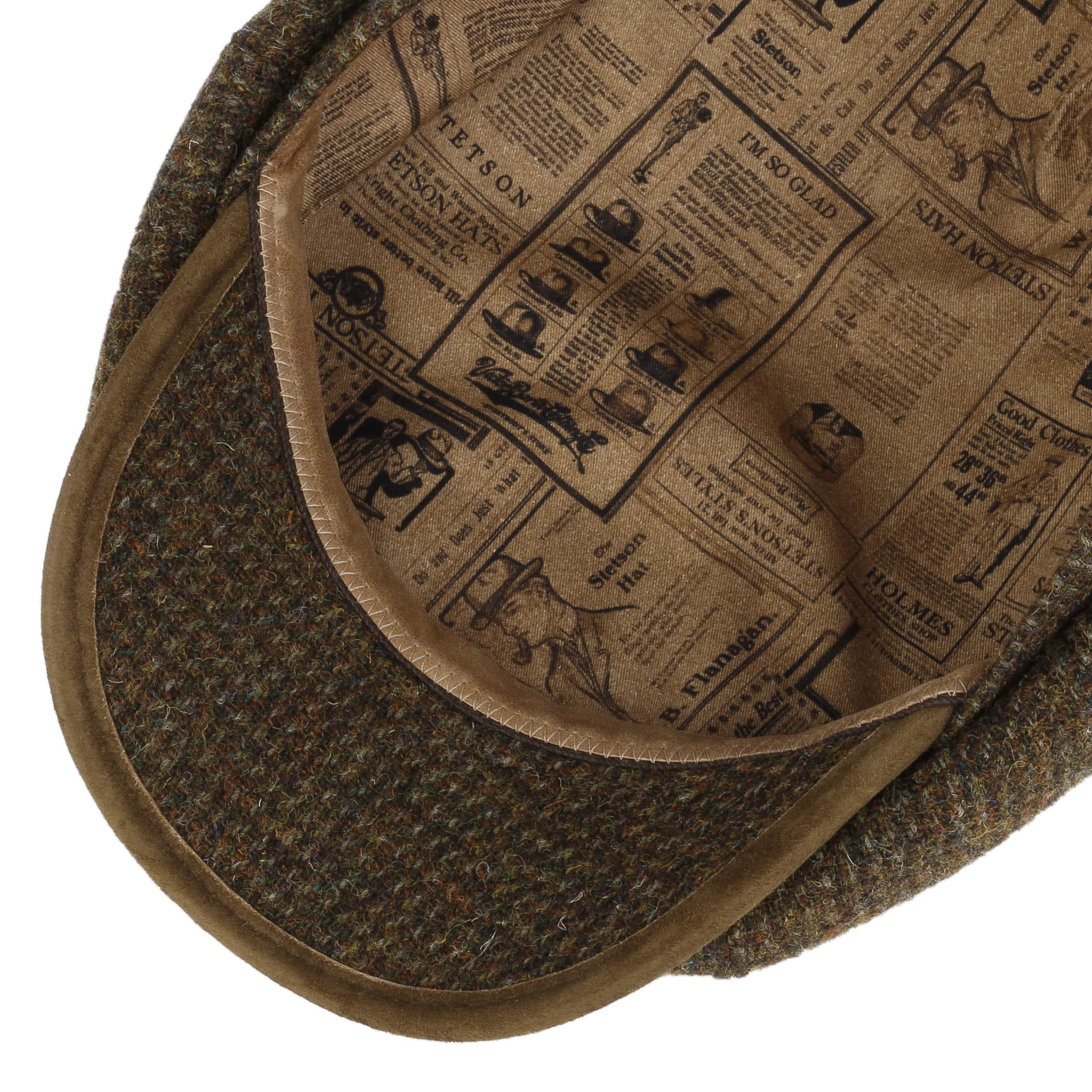 Hatteras Wool Harris Tweed Flat Cap by Stetson - 179,00