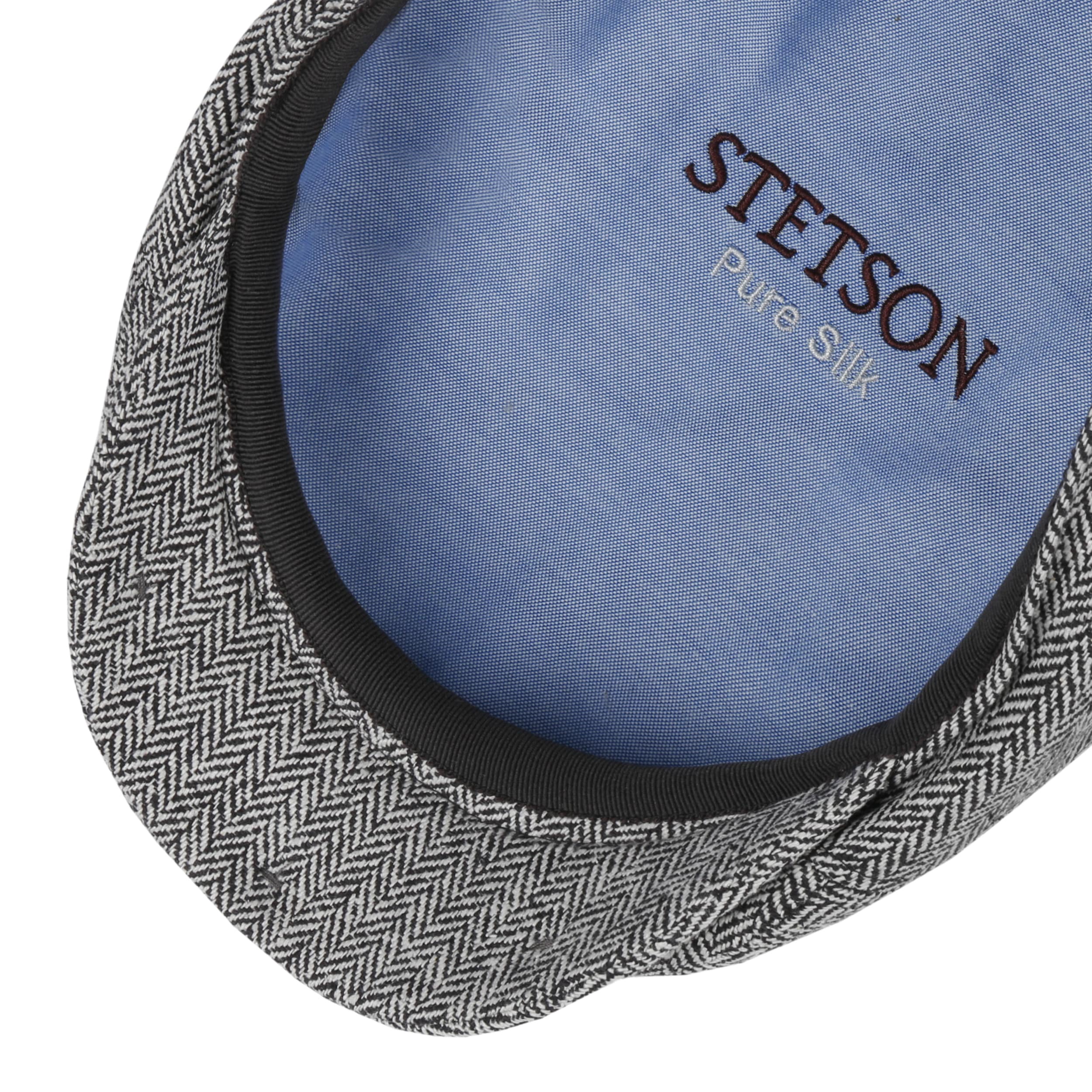 Herringbone Silk Driver Flat Cap by Stetson - 93,45