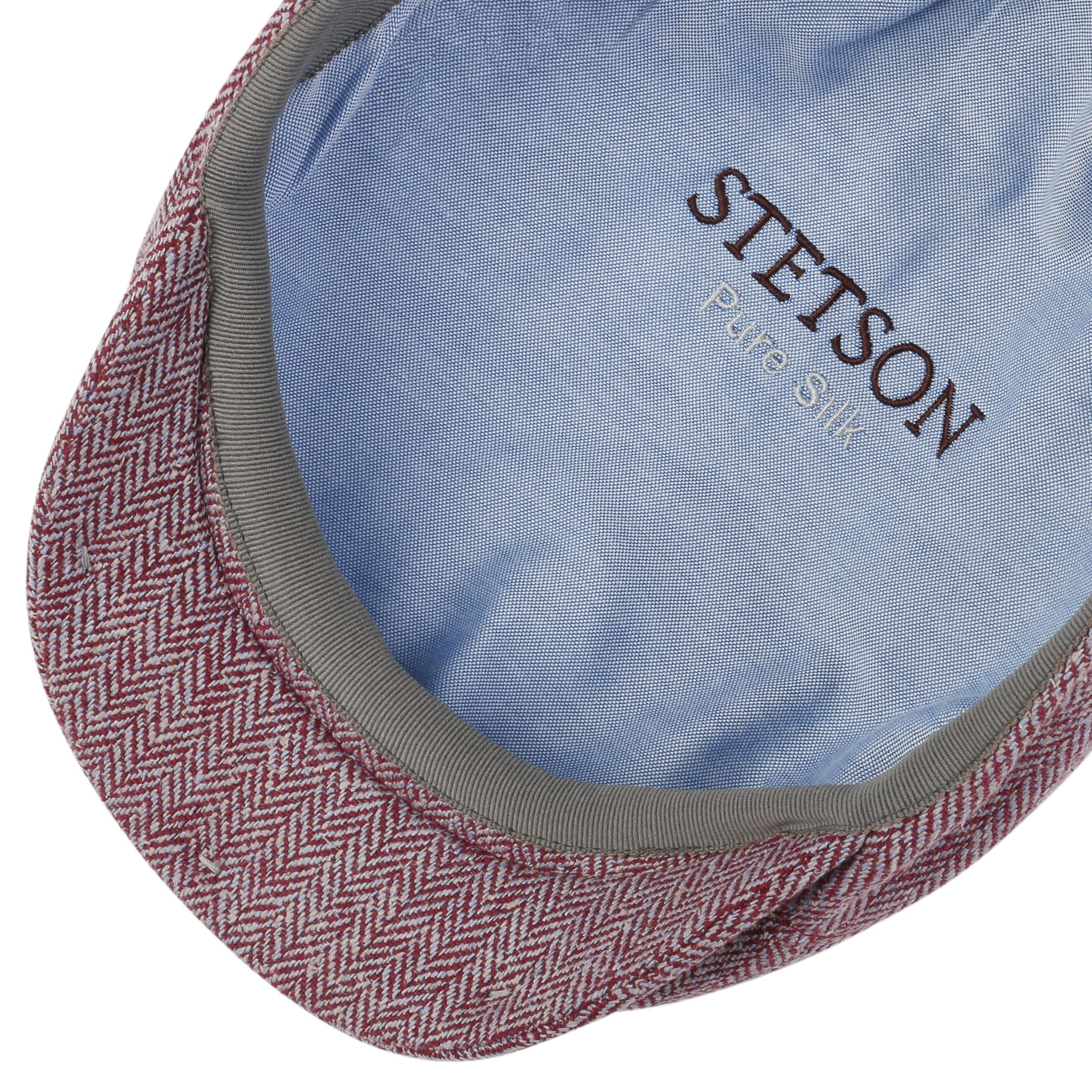 Herringbone Silk Driver Flat Cap by Stetson - 93,45