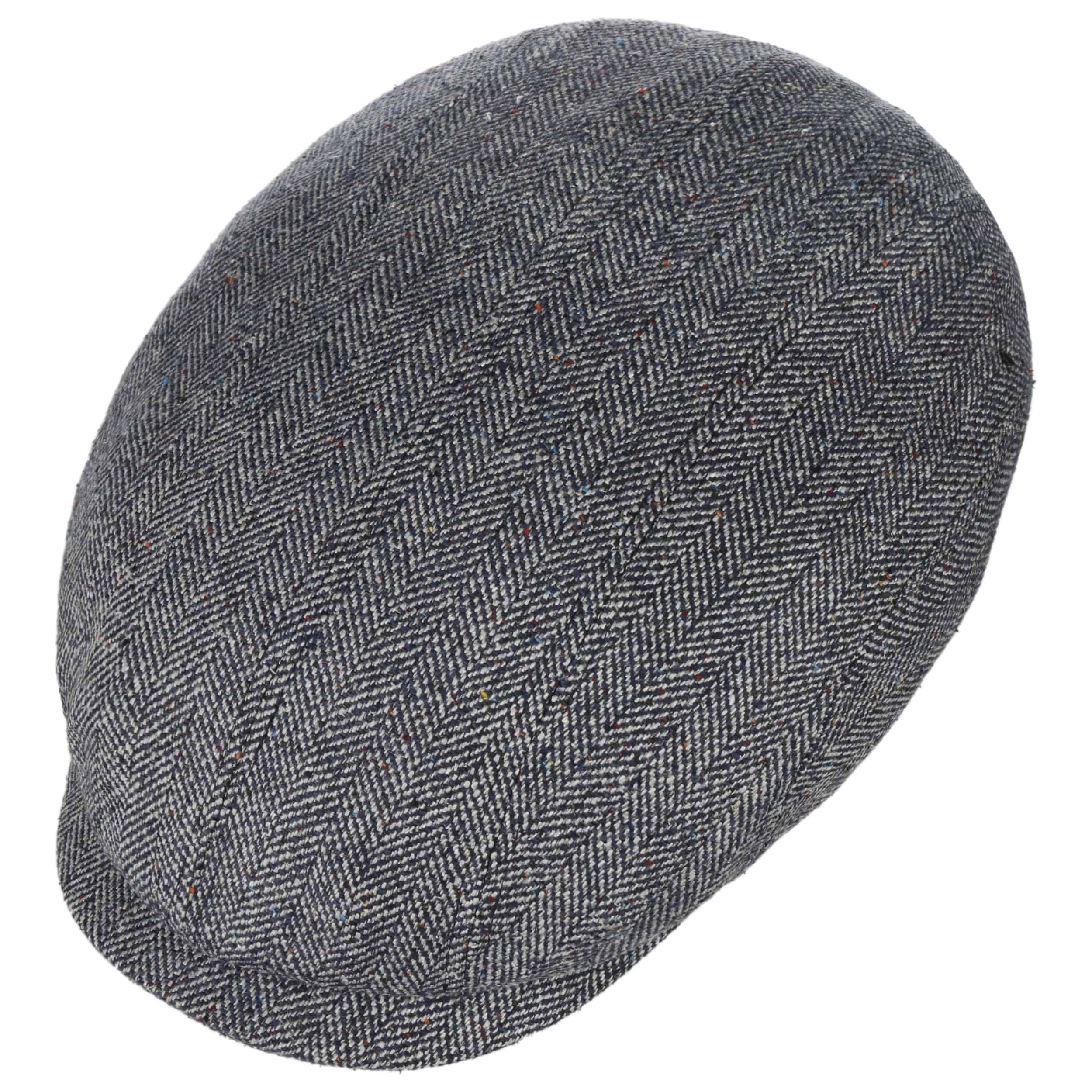 Herringbone Silk Driver Flat Cap by Stetson - 93,45