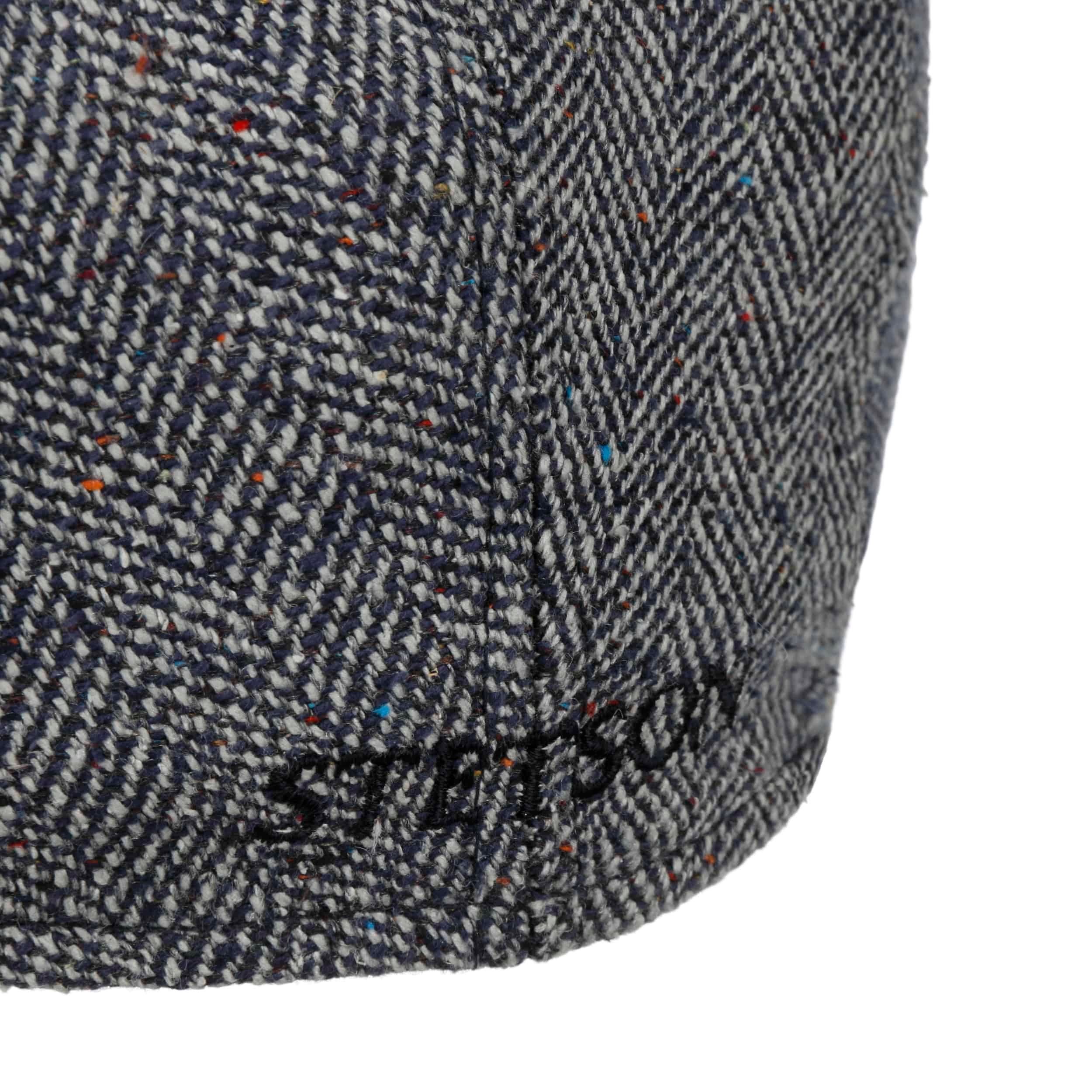 Herringbone Silk Driver Flat Cap by Stetson - 93,45
