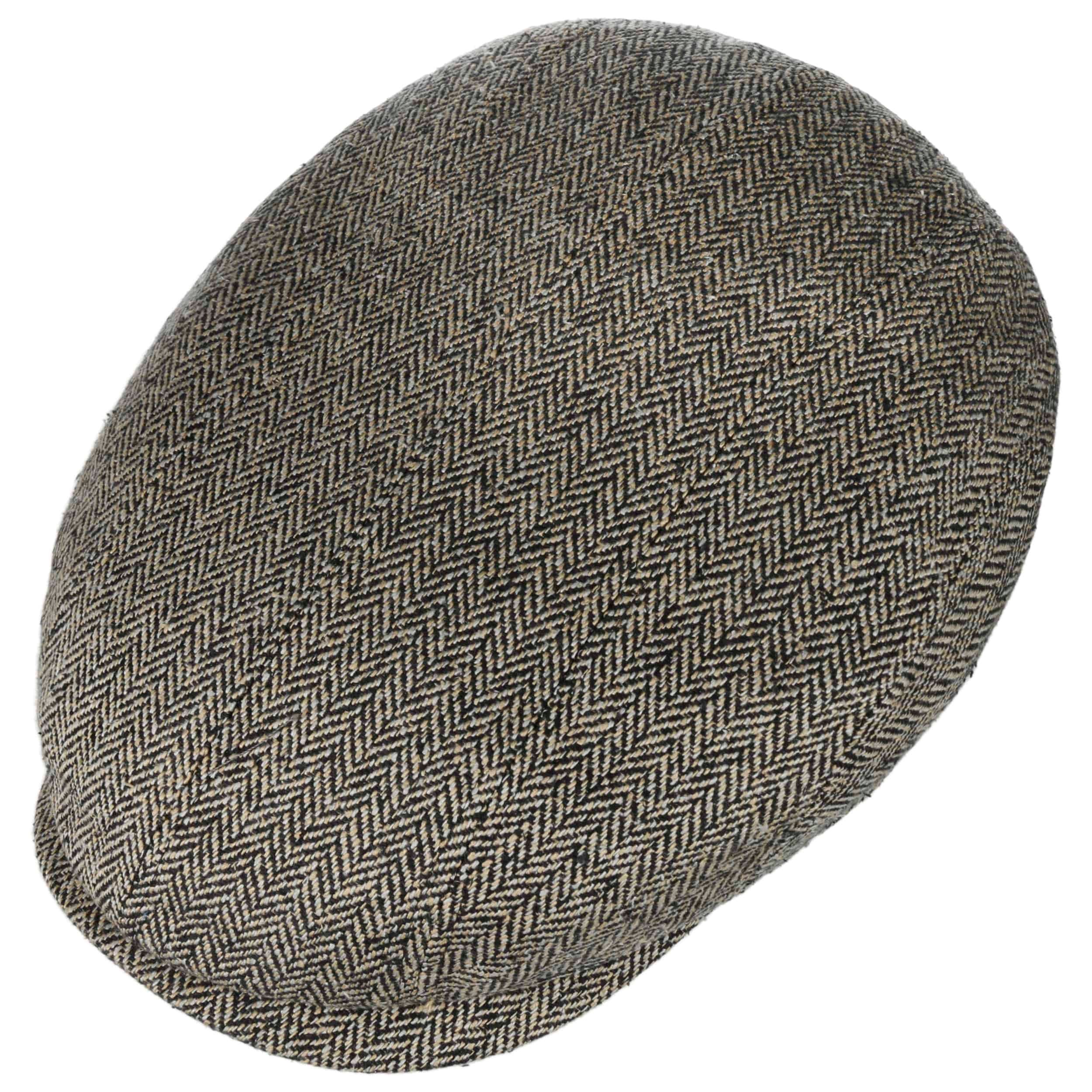 Herringbone Silk Driver Flat Cap by Stetson - 93,45