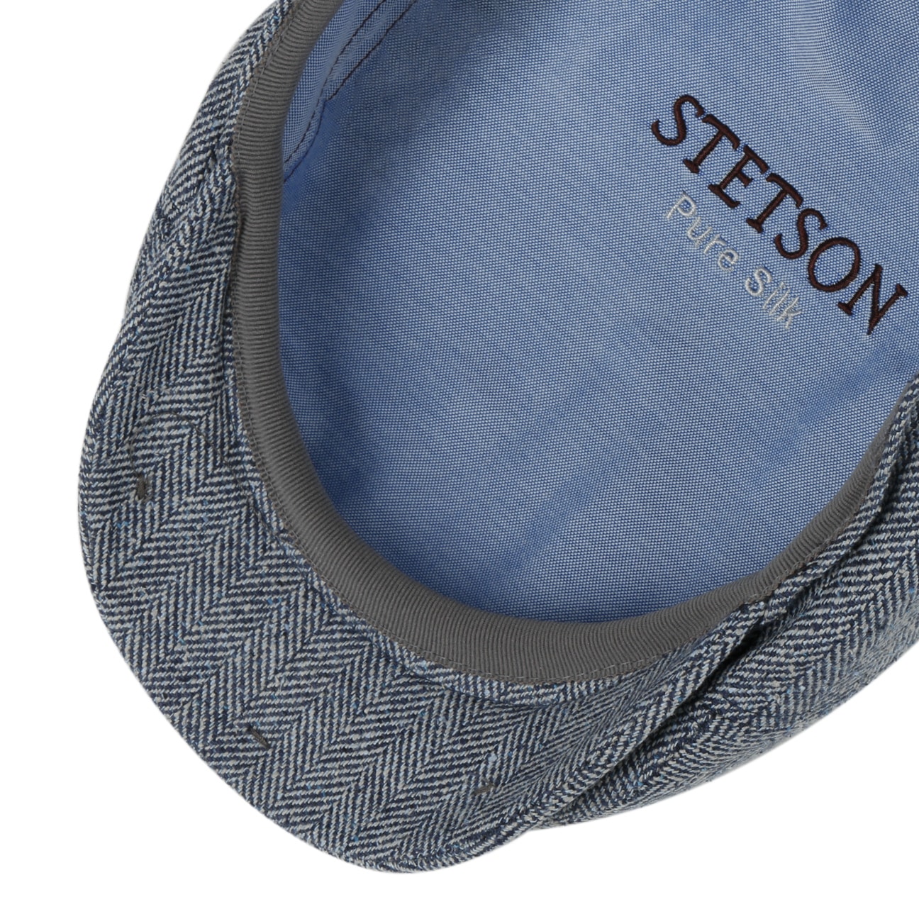 Herringbone Silk Driver Flat Cap by Stetson - 99,00