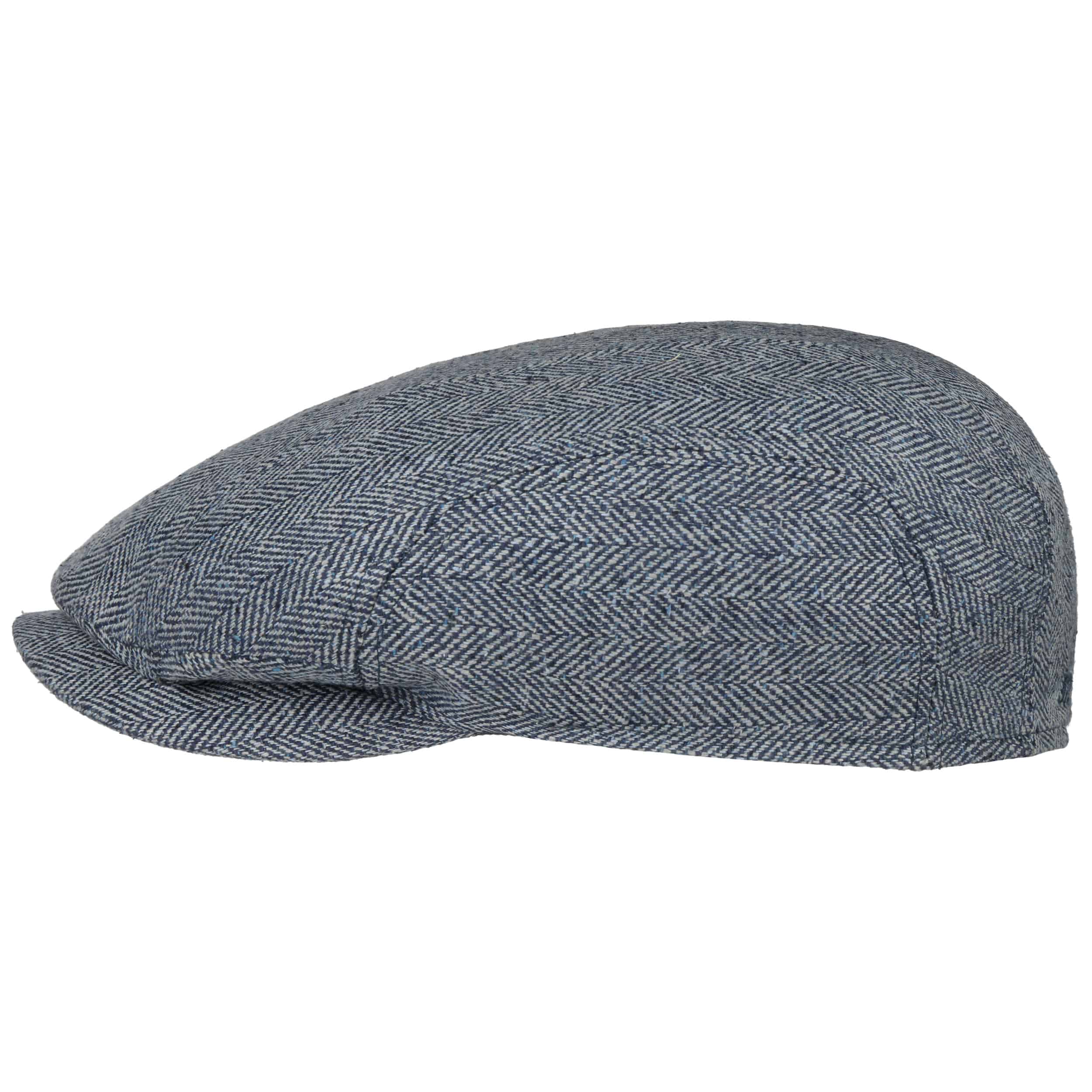 Herringbone Silk Driver Flat Cap by Stetson - 93,45