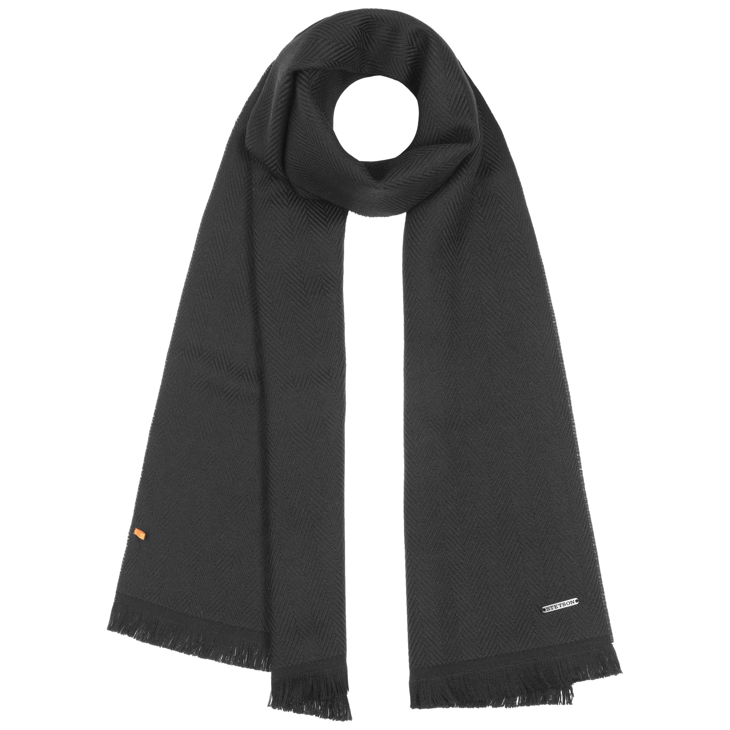 Herringbone Wool Knit Scarf by Stetson - 99,00