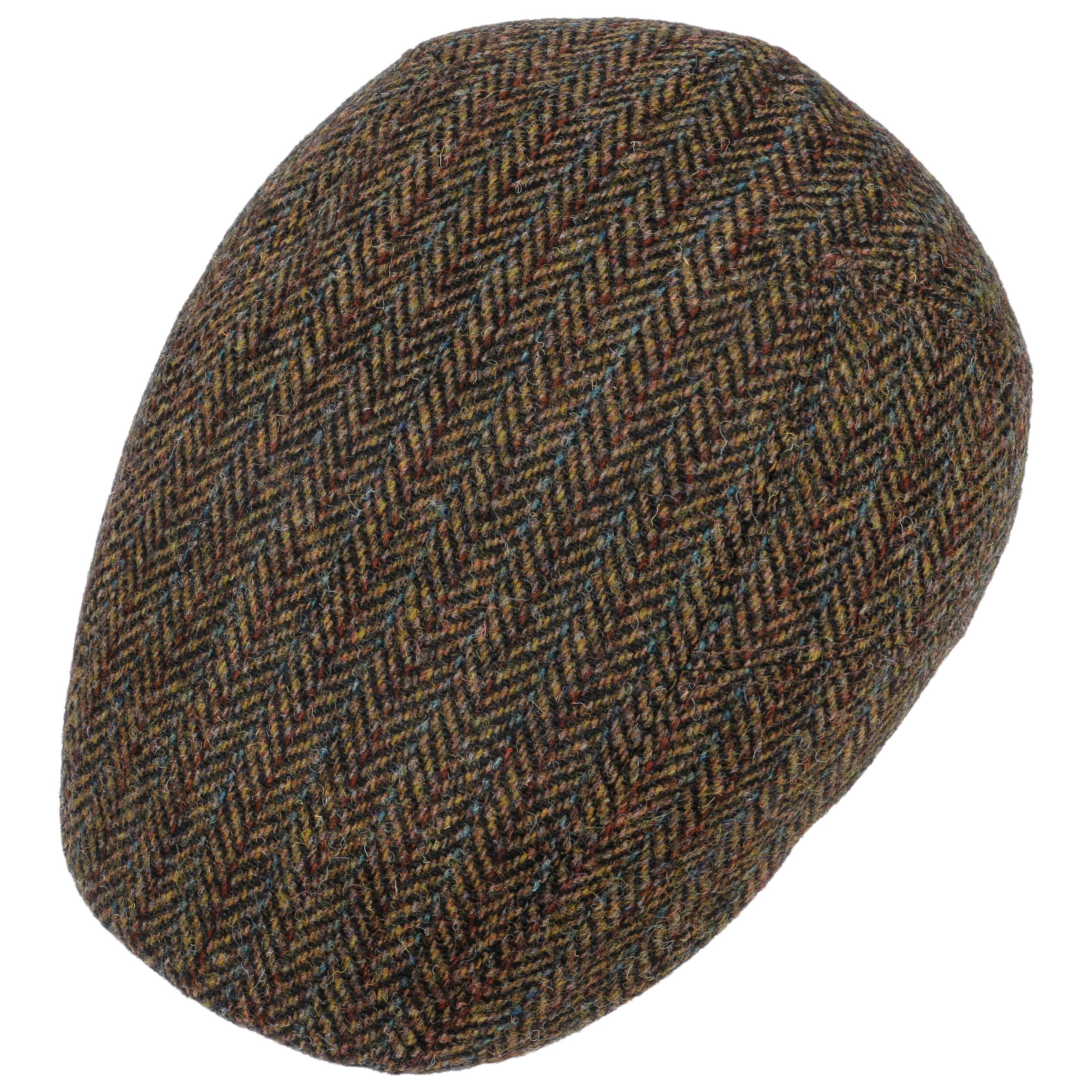 HerringboneHarris Tweed Ivy Flat Cap by Stetson - 134,95
