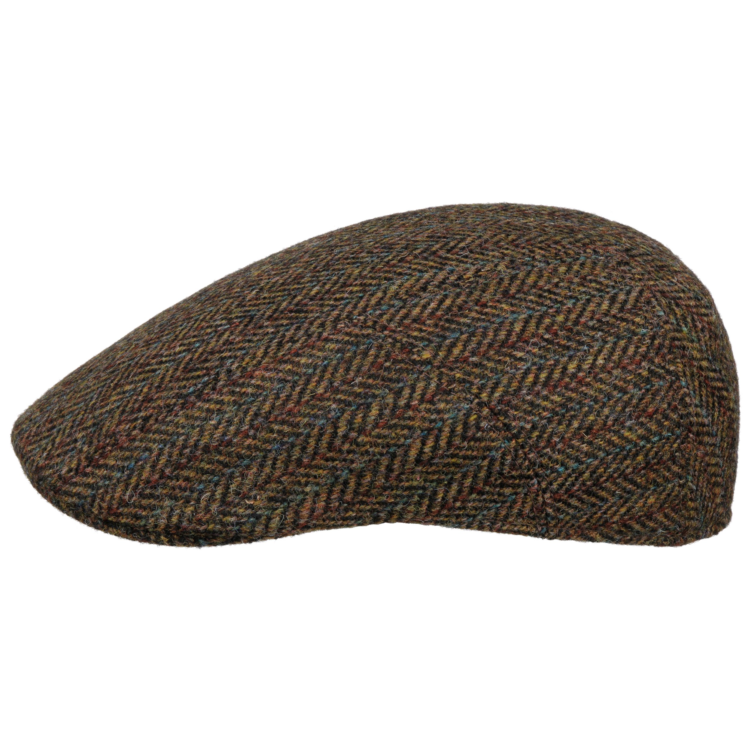 HerringboneHarris Tweed Ivy Flat Cap by Stetson - 134,95