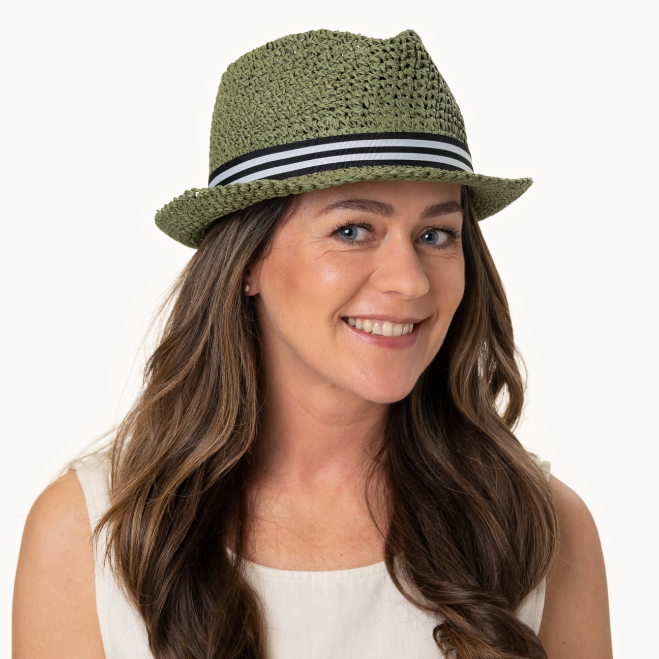 Honalo Trilby Crochet Straw Hat by Chillouts - 37,95