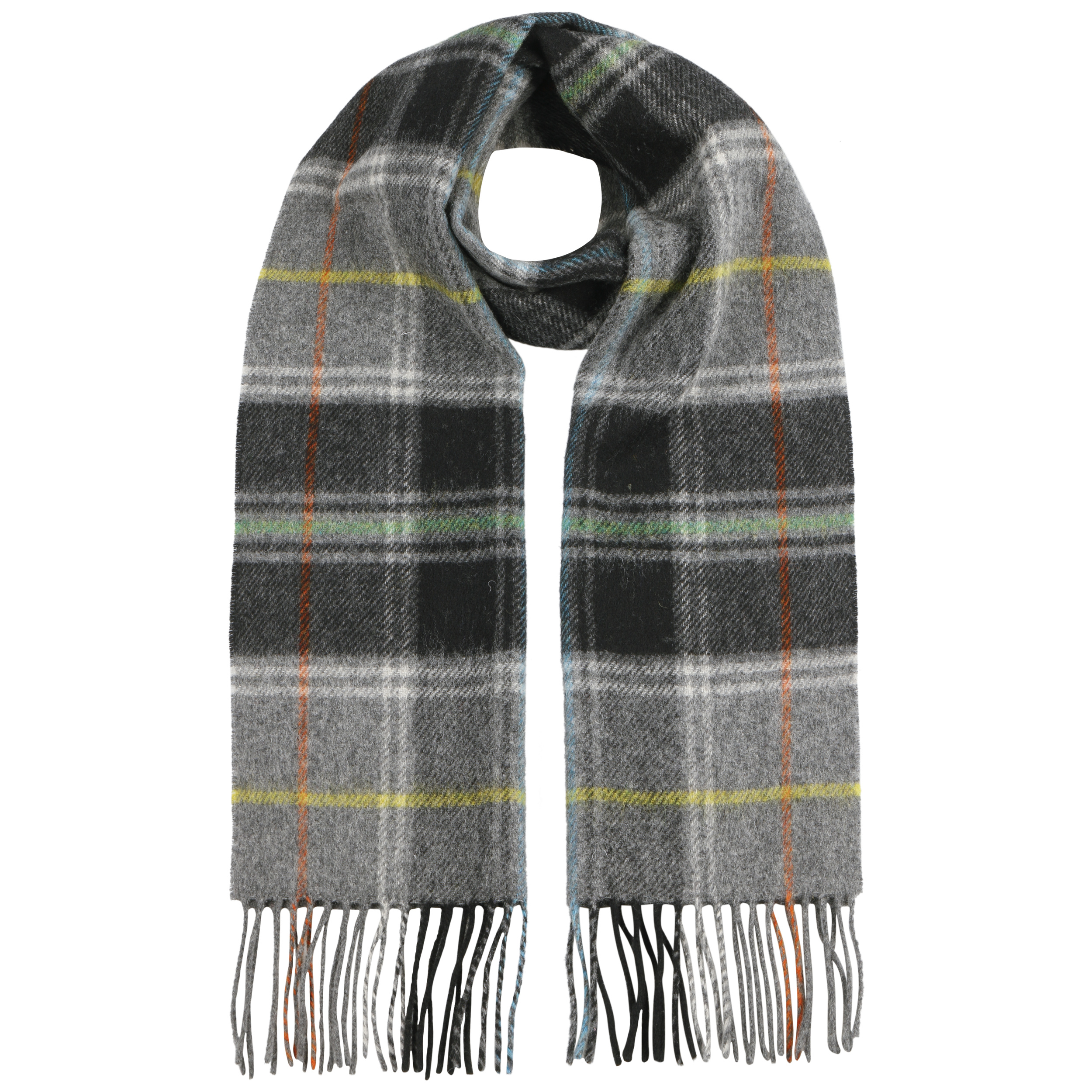 John Hanly Lambswool Checked Scarf - 62,95