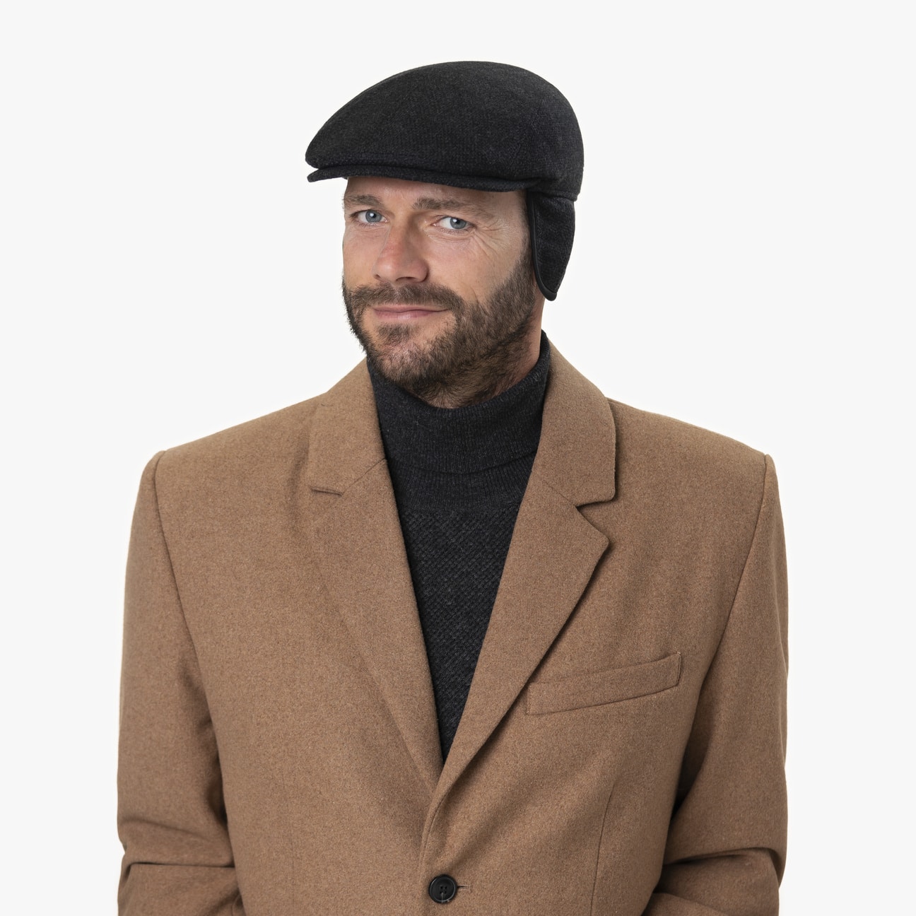 John Wool Flat Cap with Ear Flaps by Lierys --> Shop Hats, Beanies ...